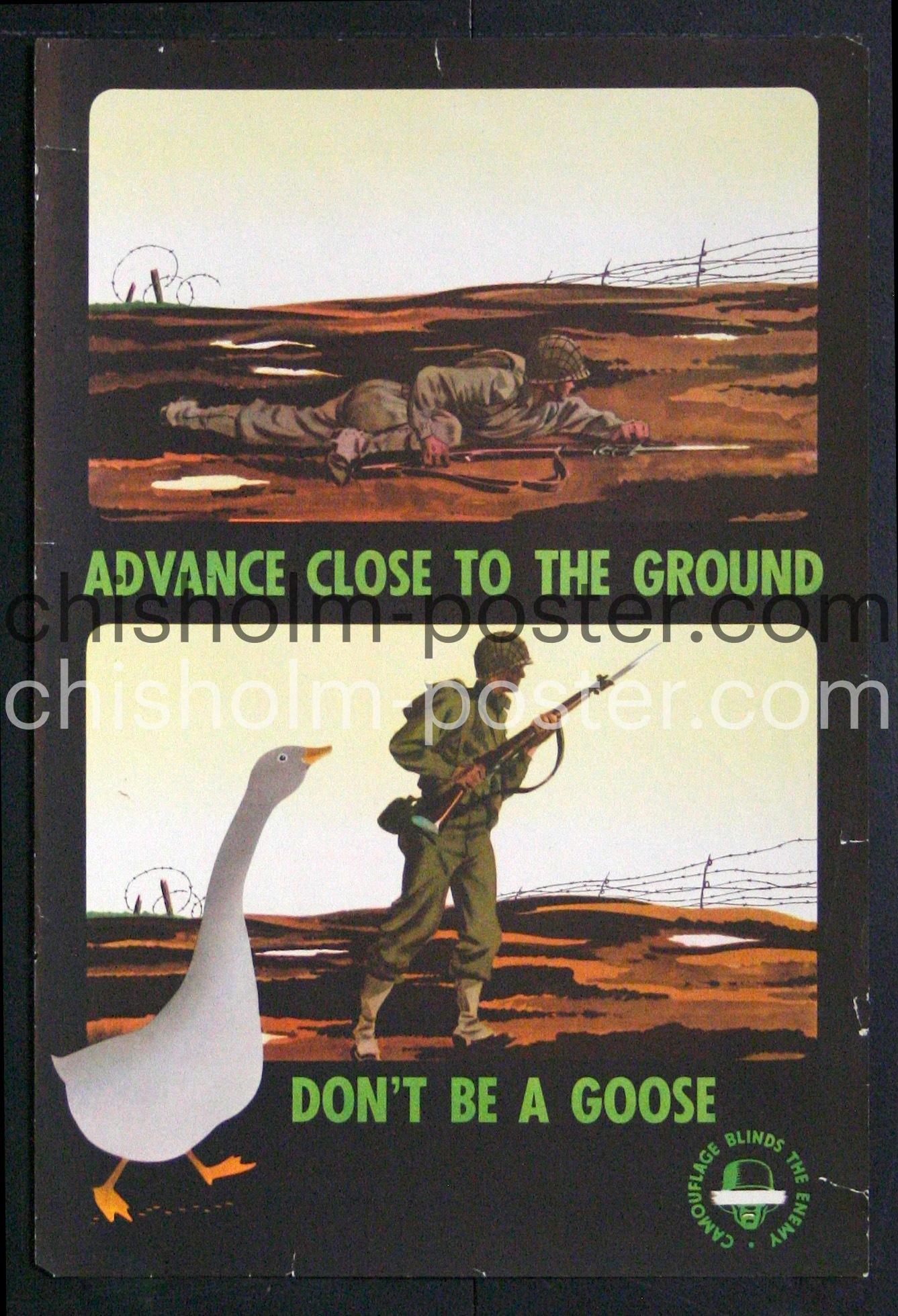 Camouflage Blinds the Enemy - Don't Be a Goose | Original Vintage ...