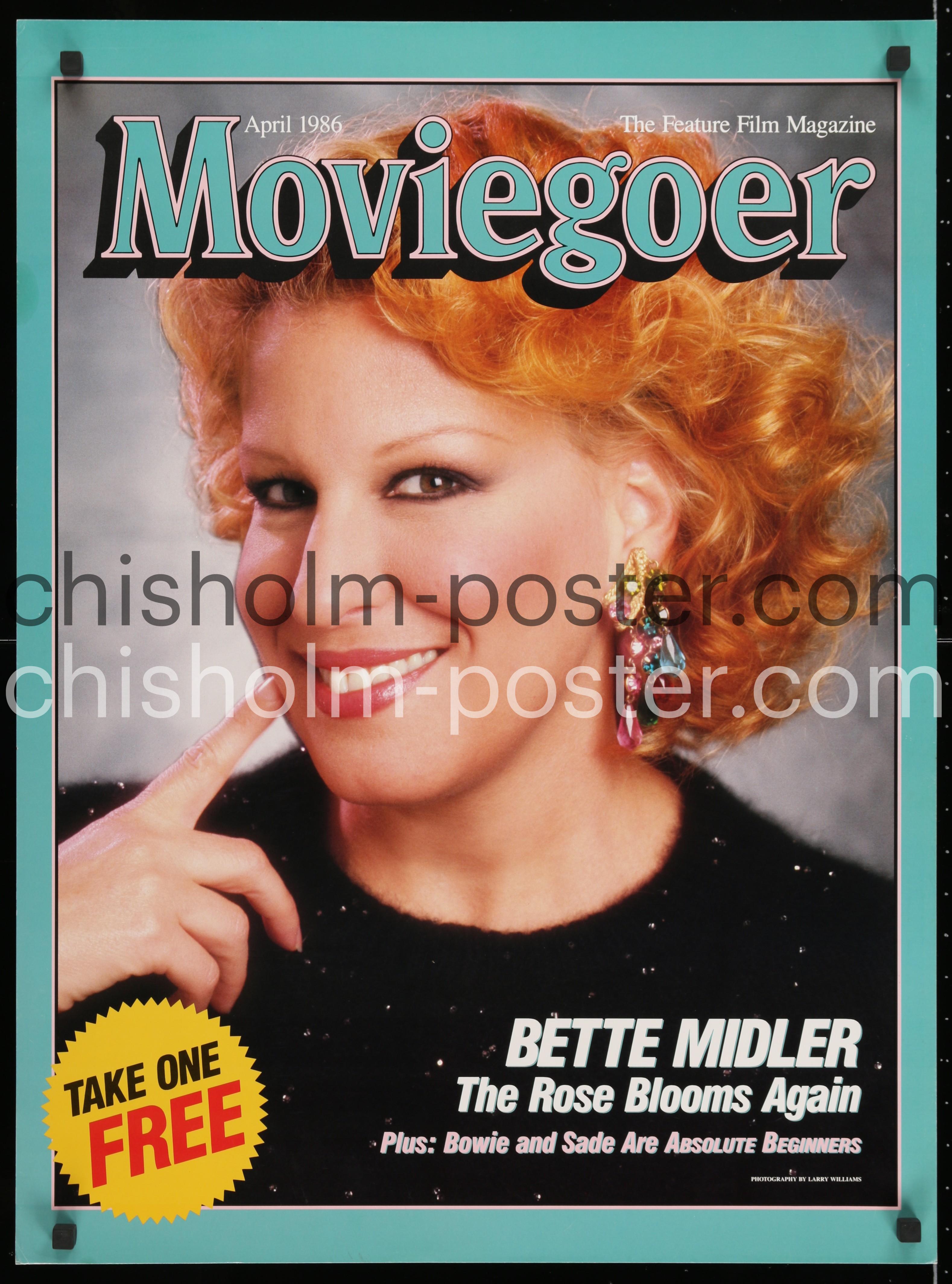 Moviegoer - Bette Midler - April 1986 | Original Vintage Poster ...