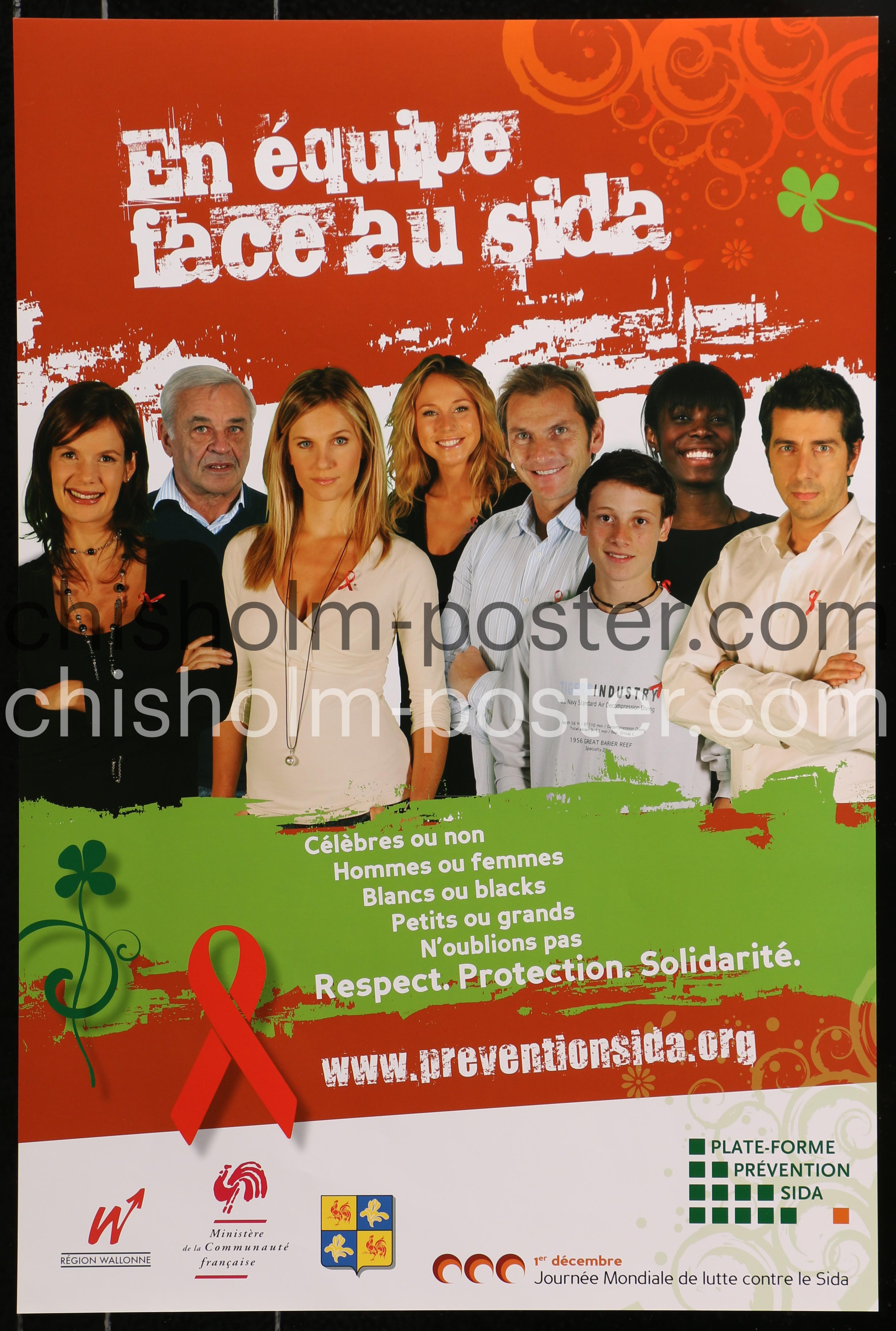 En Equipe Face au Sida | Original Vintage Poster | Chisholm Larsson Gallery