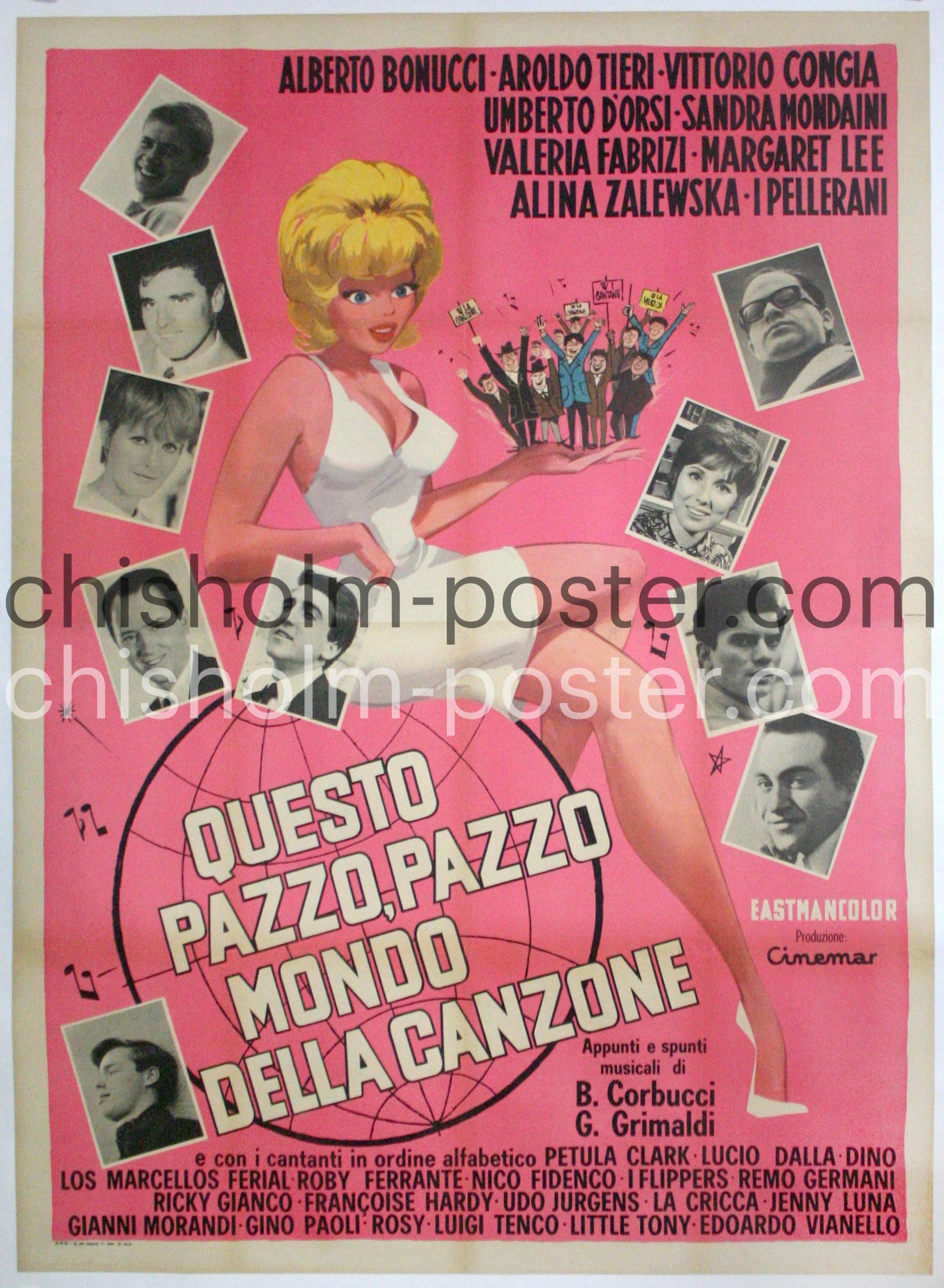 Questo Pazzo, Pazzo Mondo Della Canzone | Original Vintage Poster ...