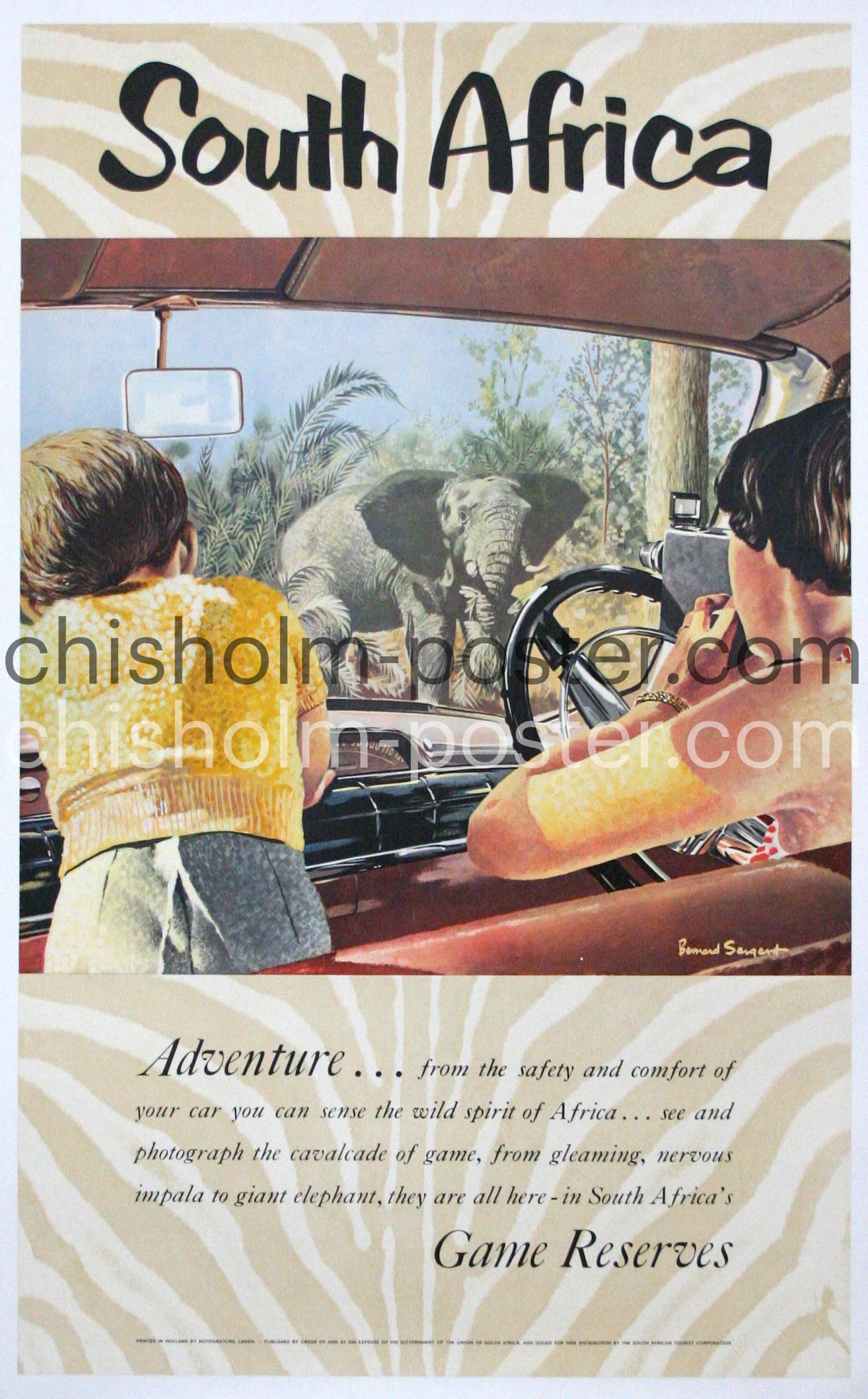South Africa - Game Reserves | Original Vintage Poster | Chisholm ...