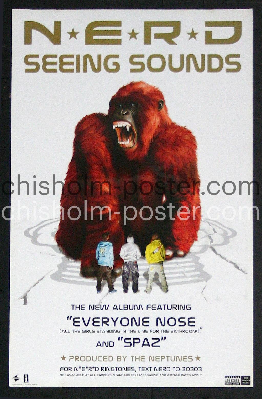 NERD - Seeing Sounds (Smaller Size) | Original Vintage Poster ...