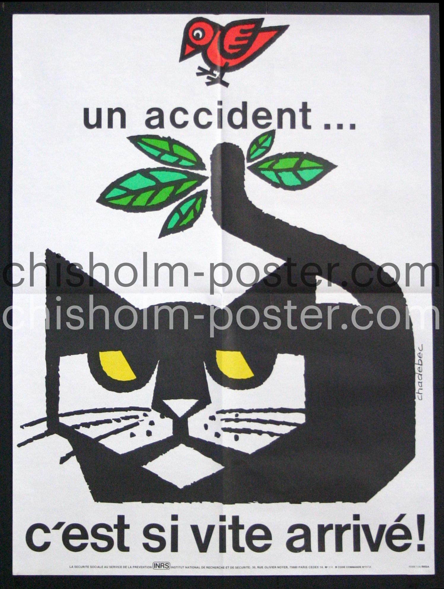 INRS - Un Accident, C'est Si Vite Arrive (2) | Original Vintage Poster ...