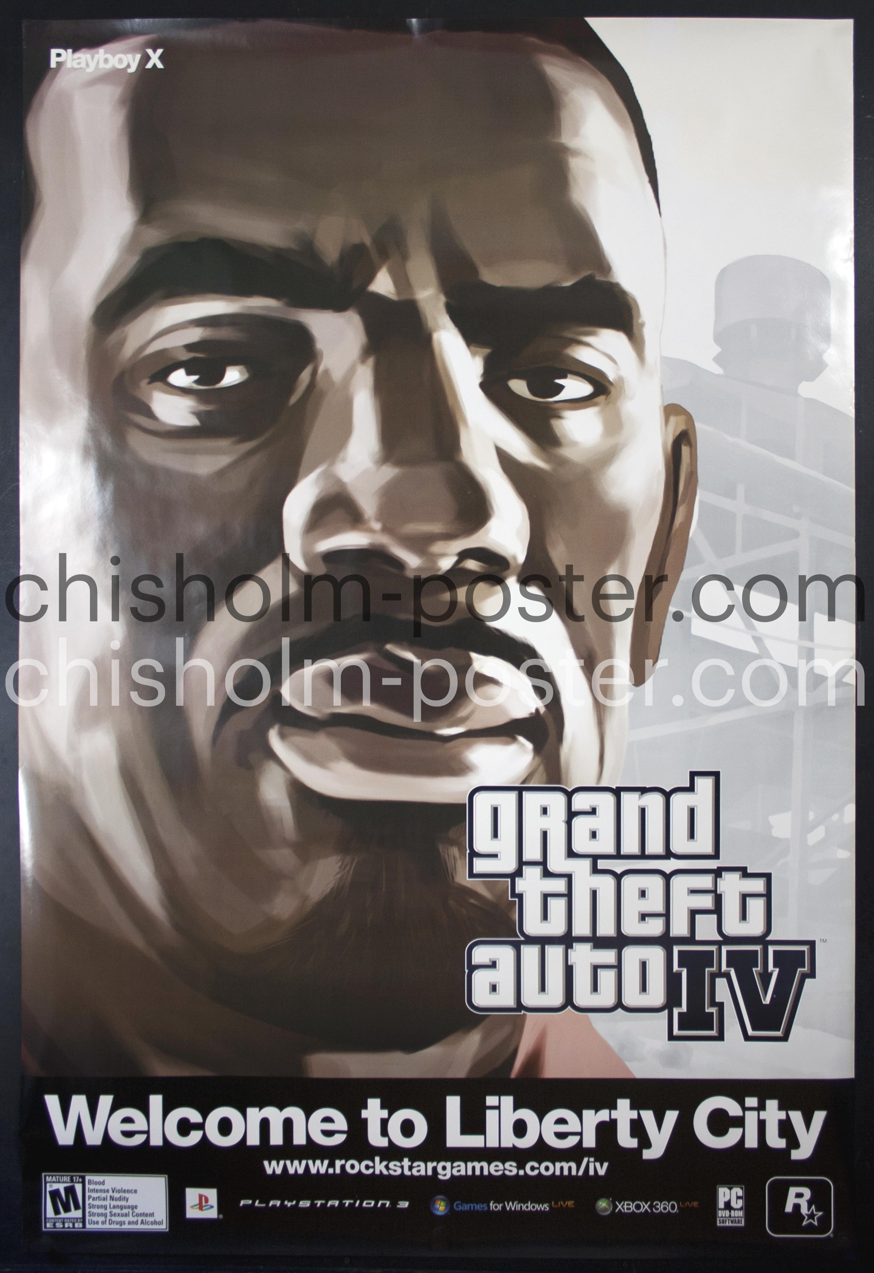 Grand Theft Auto IV, Welcome to Liberty City (Playboy X) | Original Vintage Poster | Chisholm ...