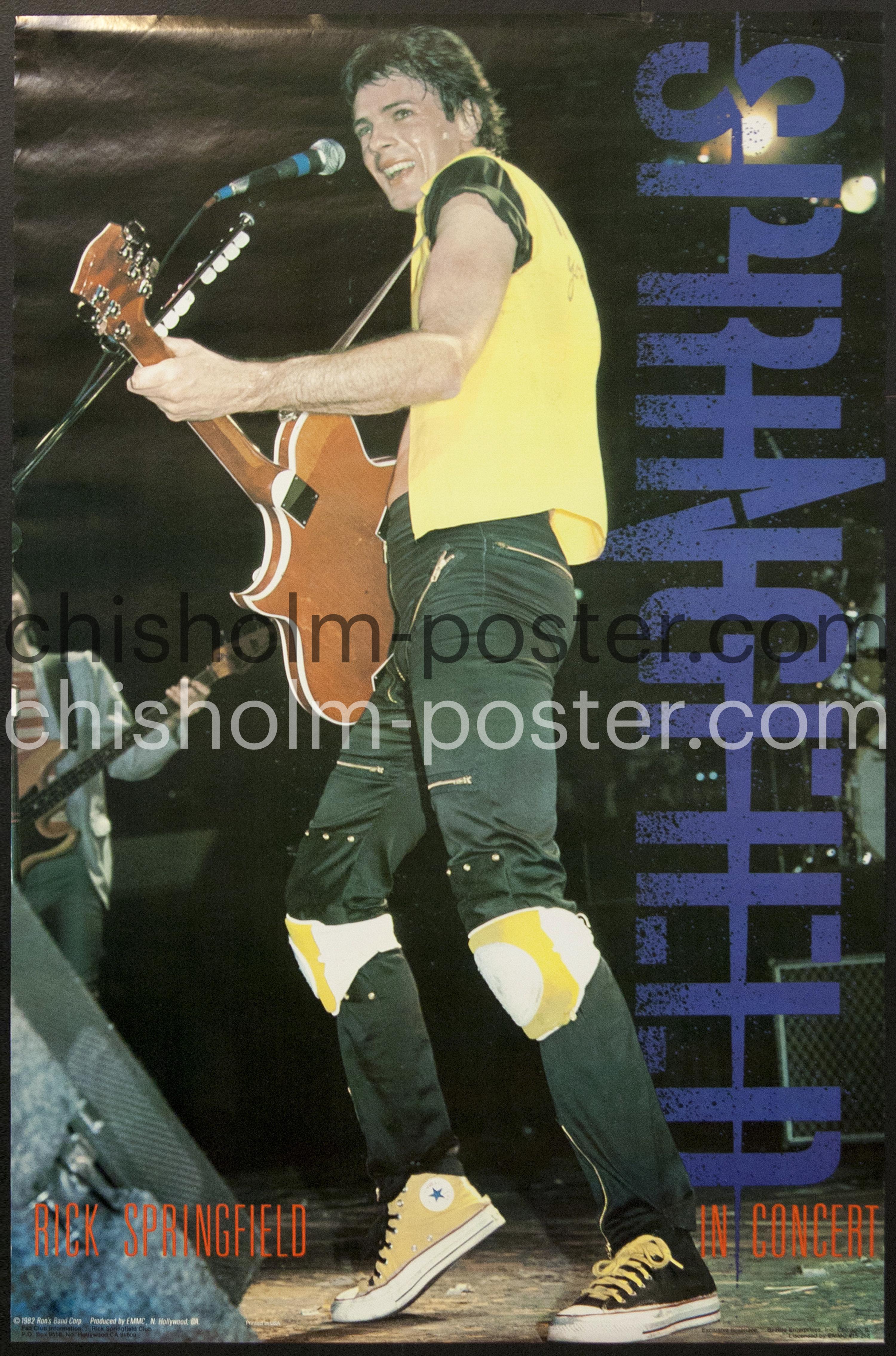 Rick Springfield in Concert | Original Vintage Poster | Chisholm ...