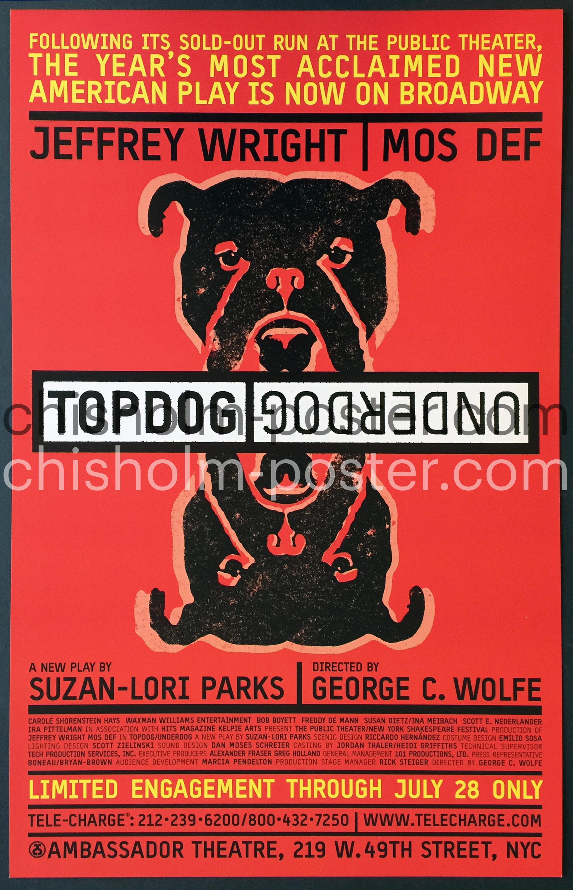 Top Dog Underground - Ambassador Theatre (Window Card) | Original Vintage Poster | Chisholm ...