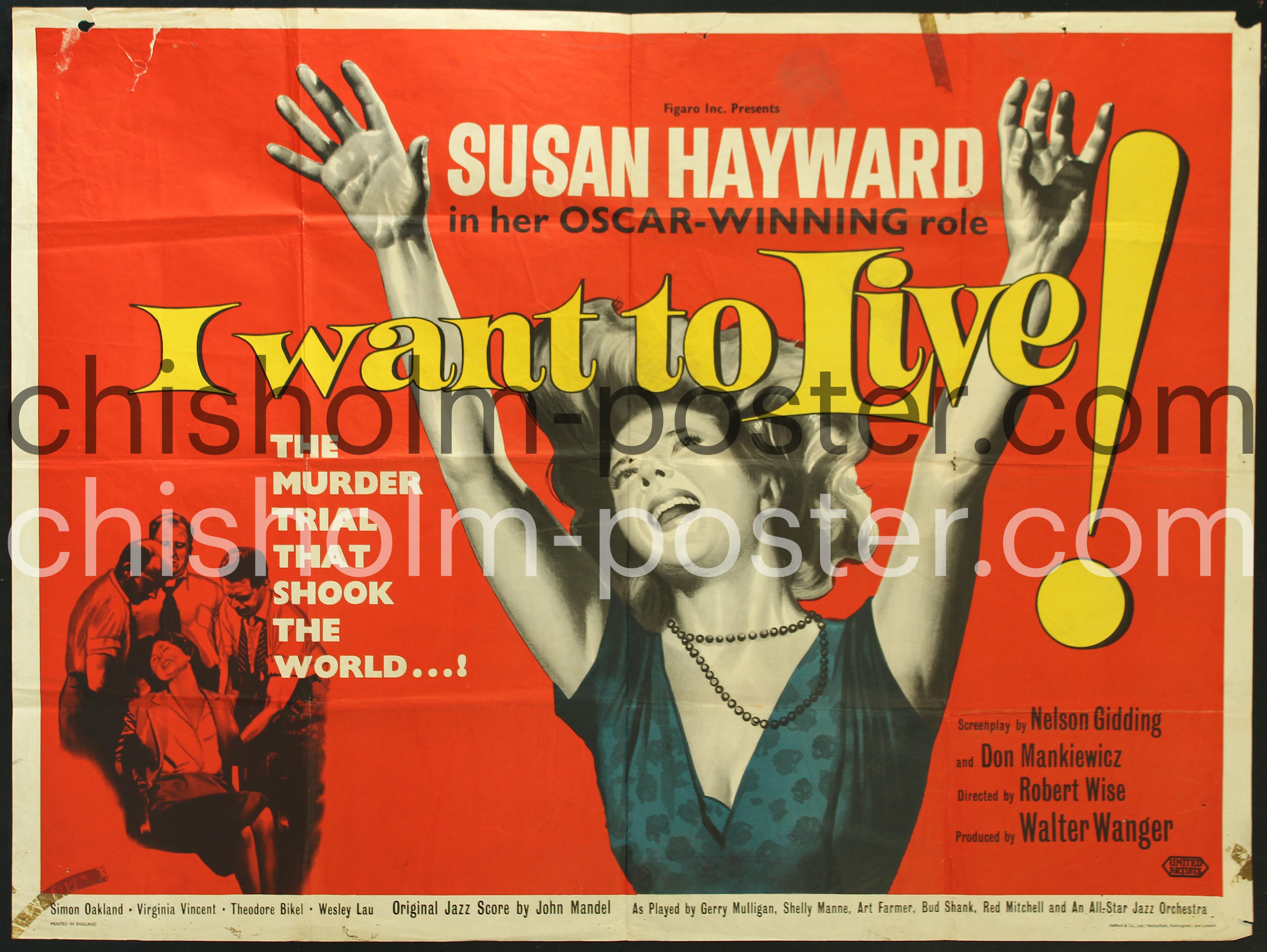 I Want to Live | Original Vintage Poster | Chisholm Larsson Gallery