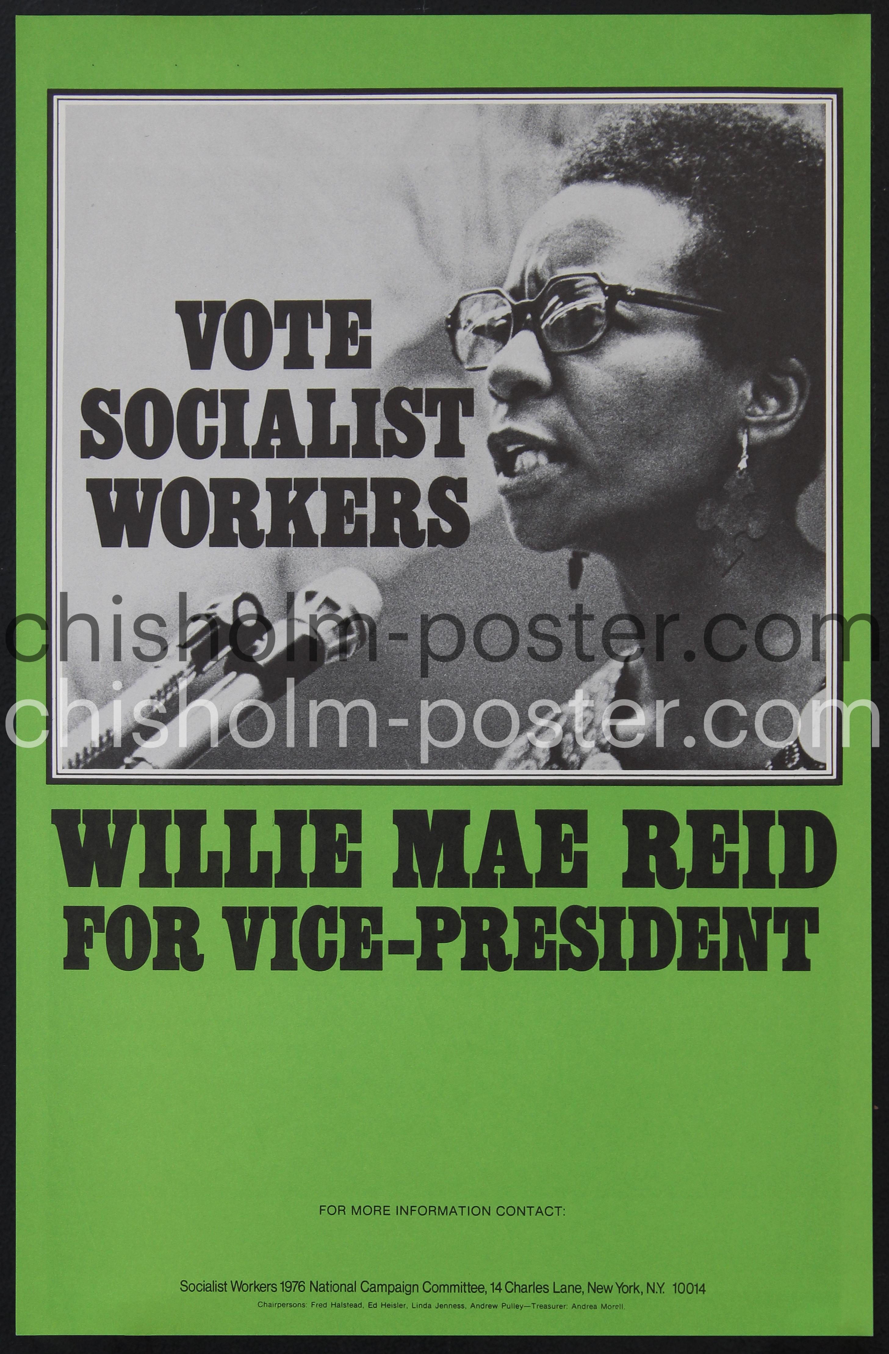 Vote Socialist Workers - Willie Mae Reid for Vice-President (1 ...