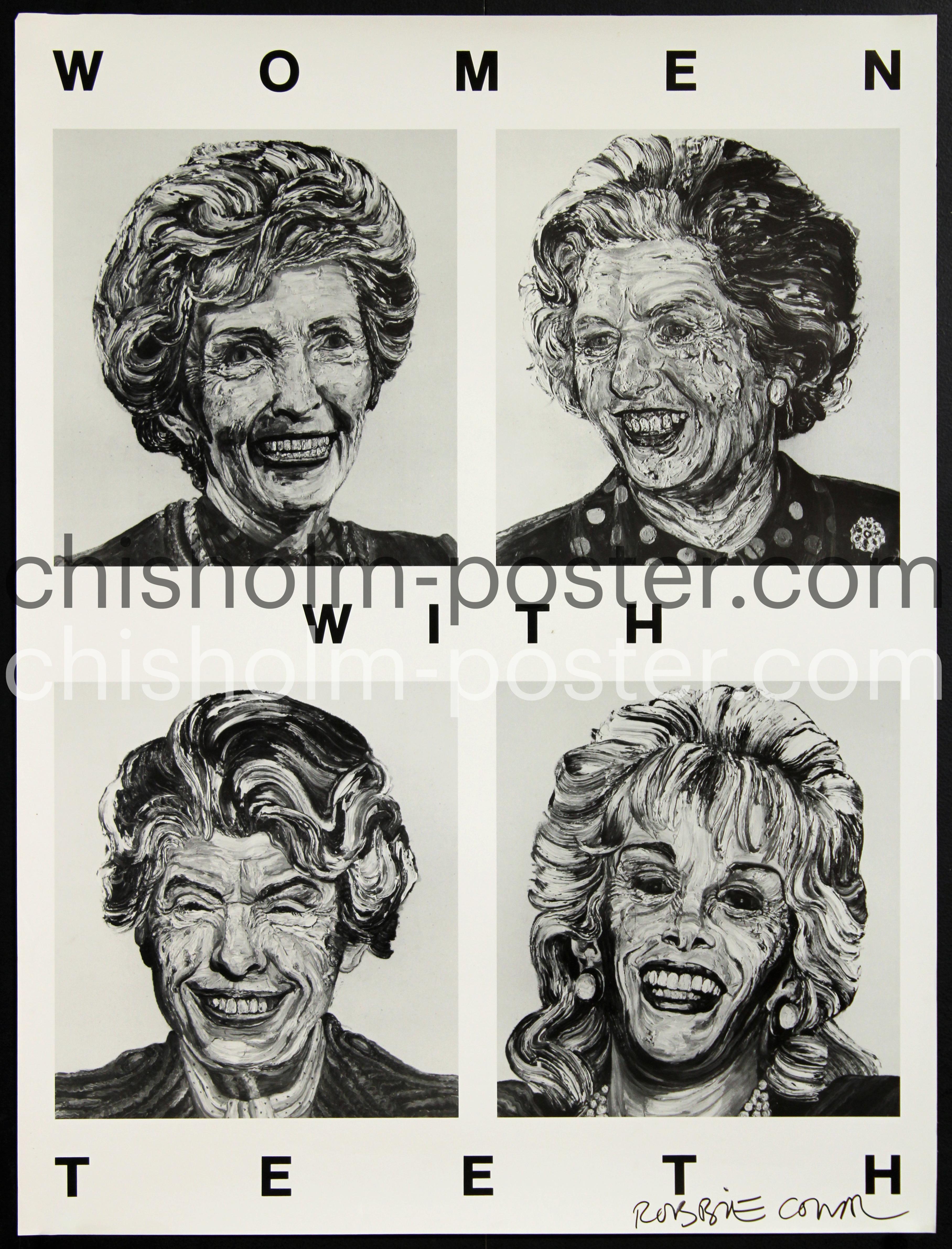 Women With Teeth - Hand Signed by Artist (Nancy Reagan, Margaret ...