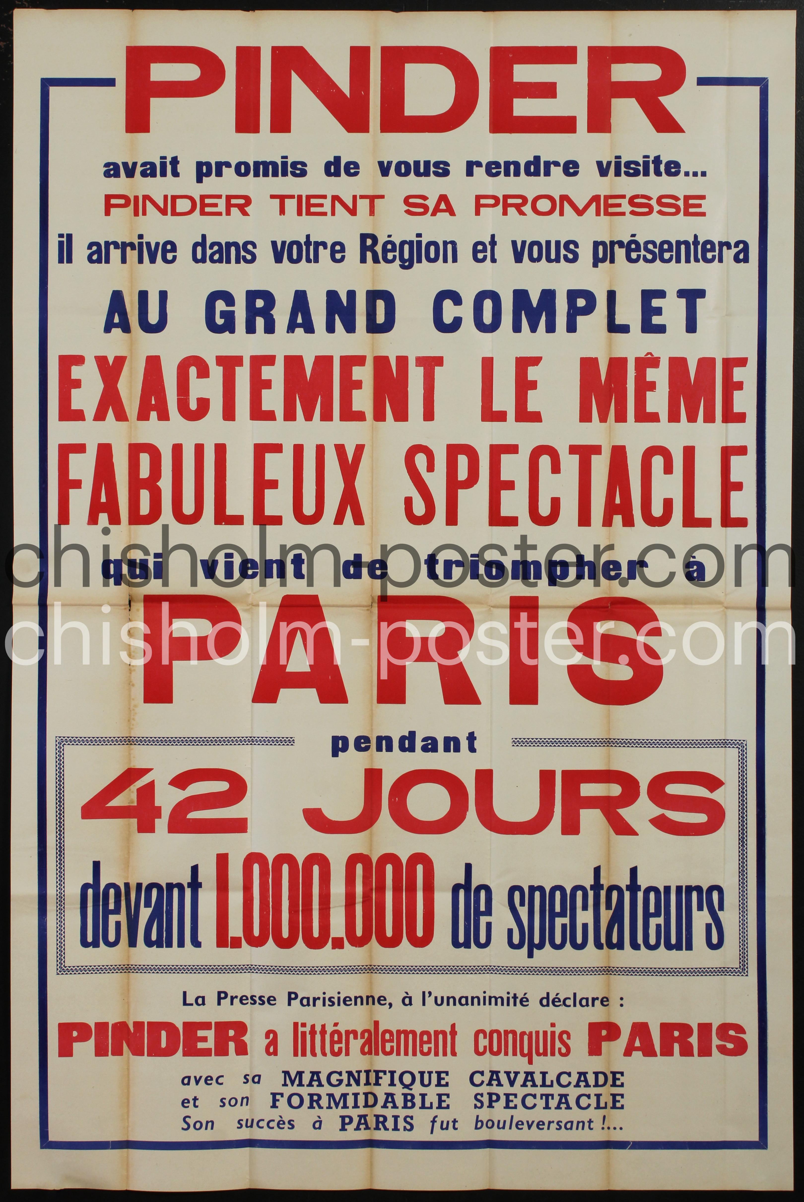 Pinder - Paris | Original Vintage Poster | Chisholm Larsson Gallery