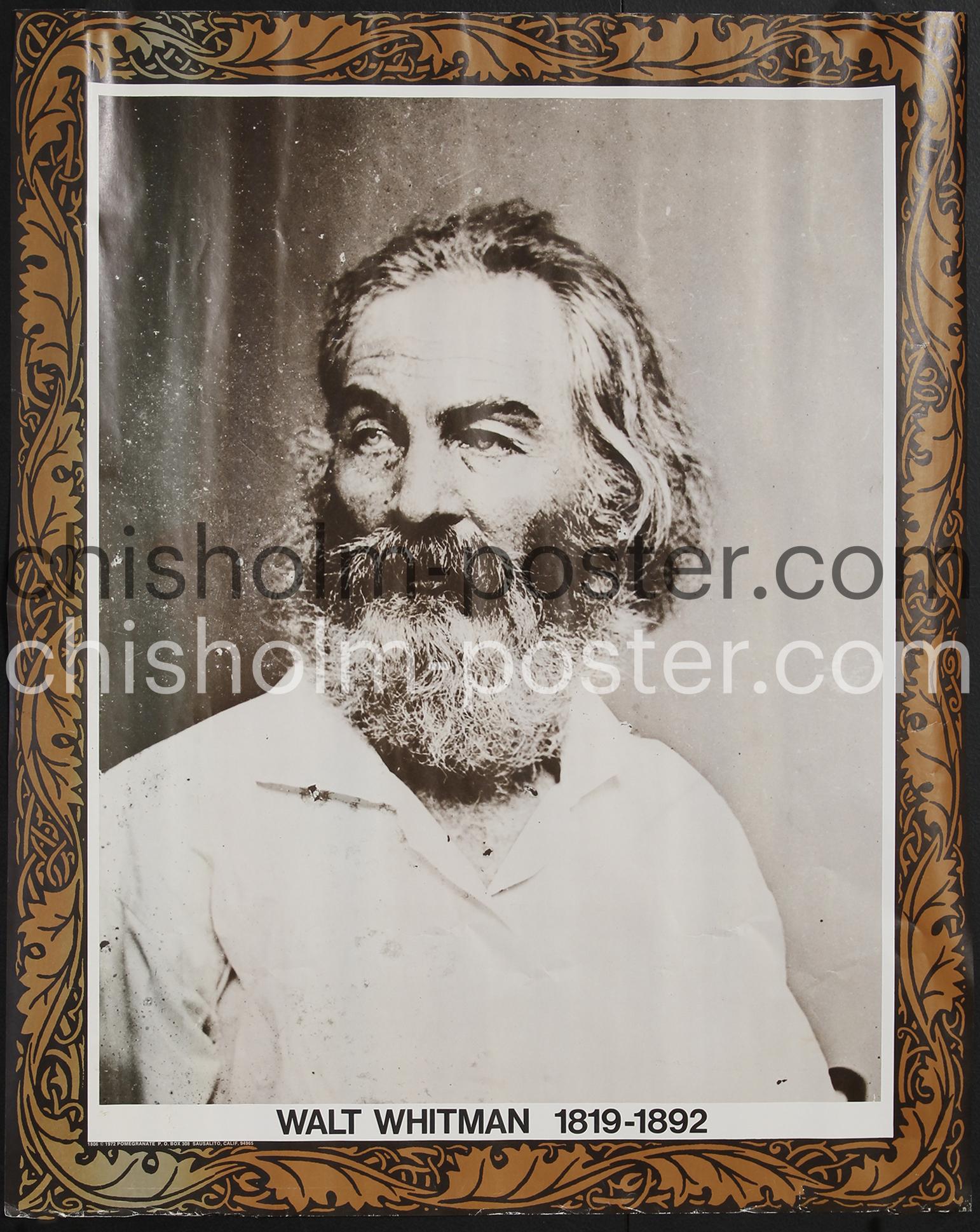 Walt Whitman 1819-1892 | Original Vintage Poster | Chisholm Larsson Gallery