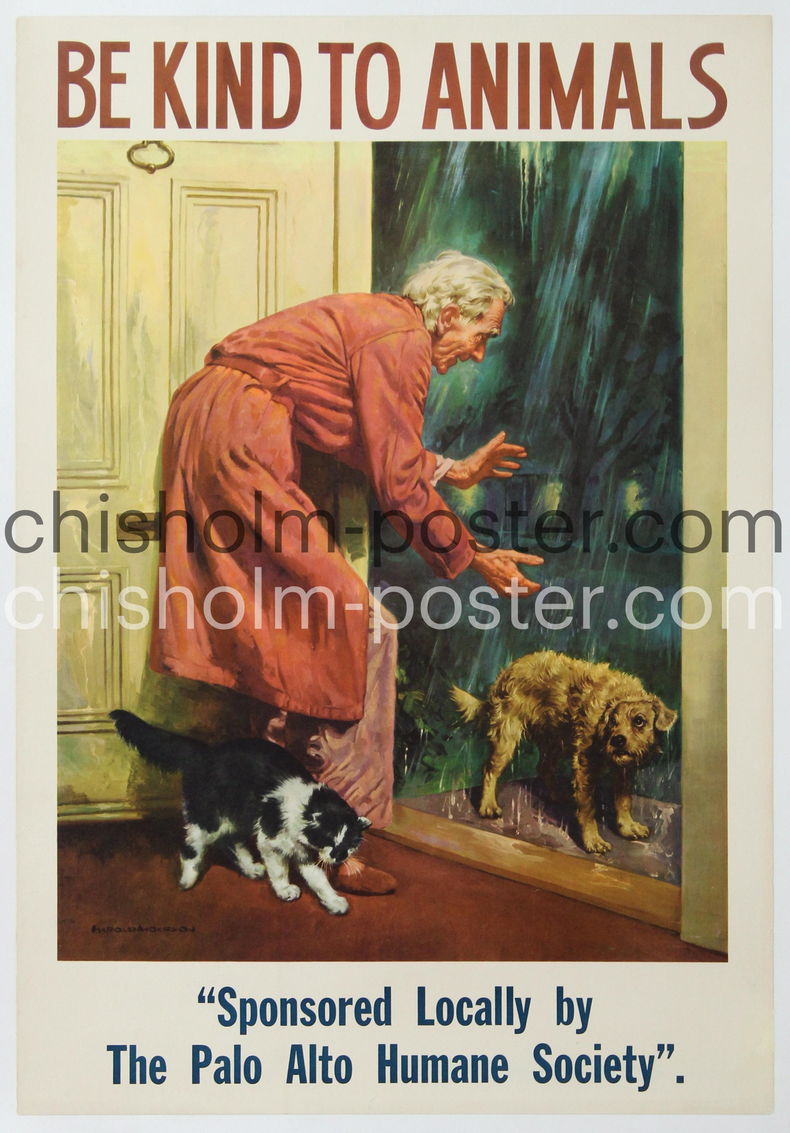 Be Kind to Animals - The Palo Alto Humane Society | Original Vintage ...