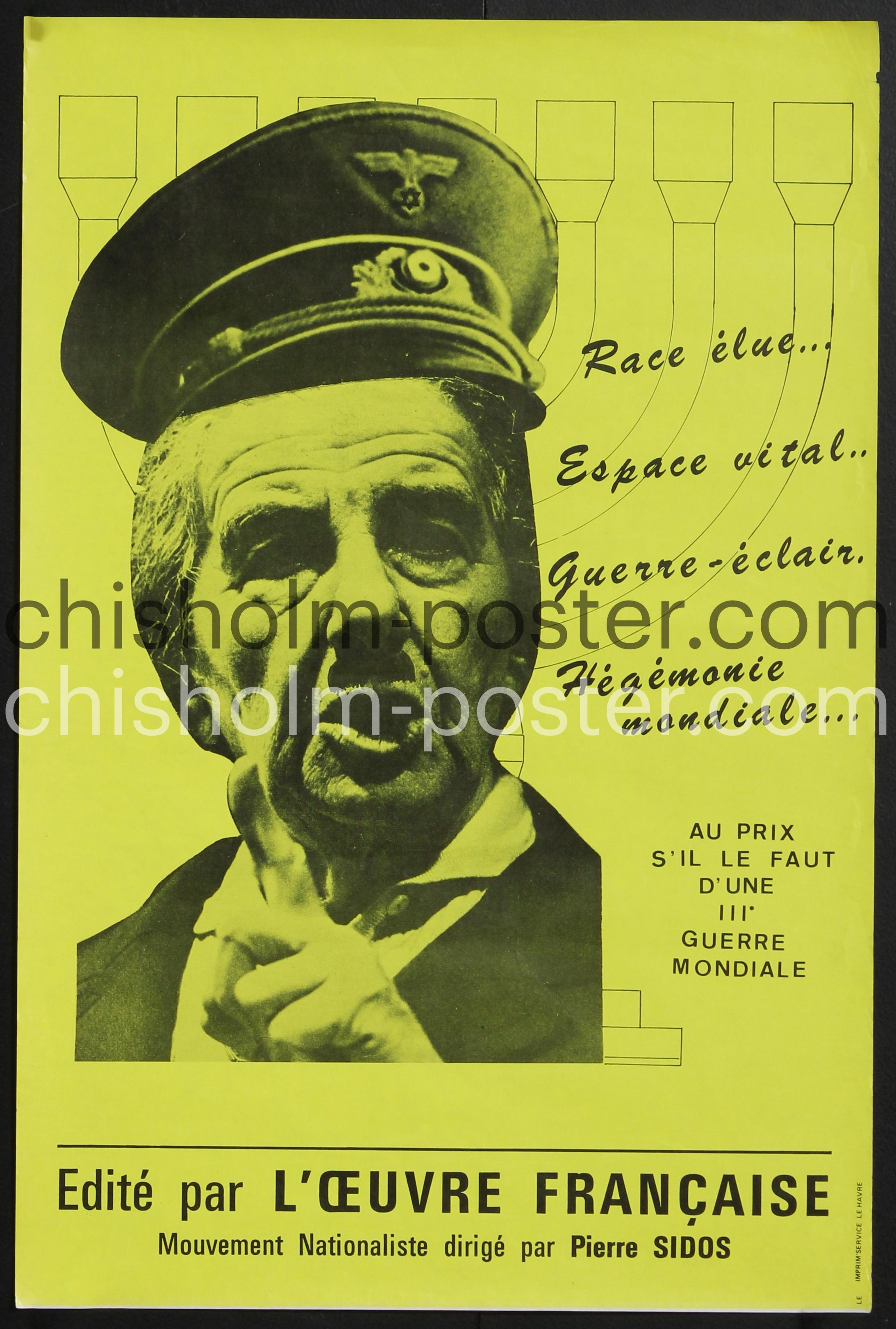 Edite par l'oeuvre Francaise - Race Elue... Pierre Sidos | Original Vintage Poster | Chisholm ...