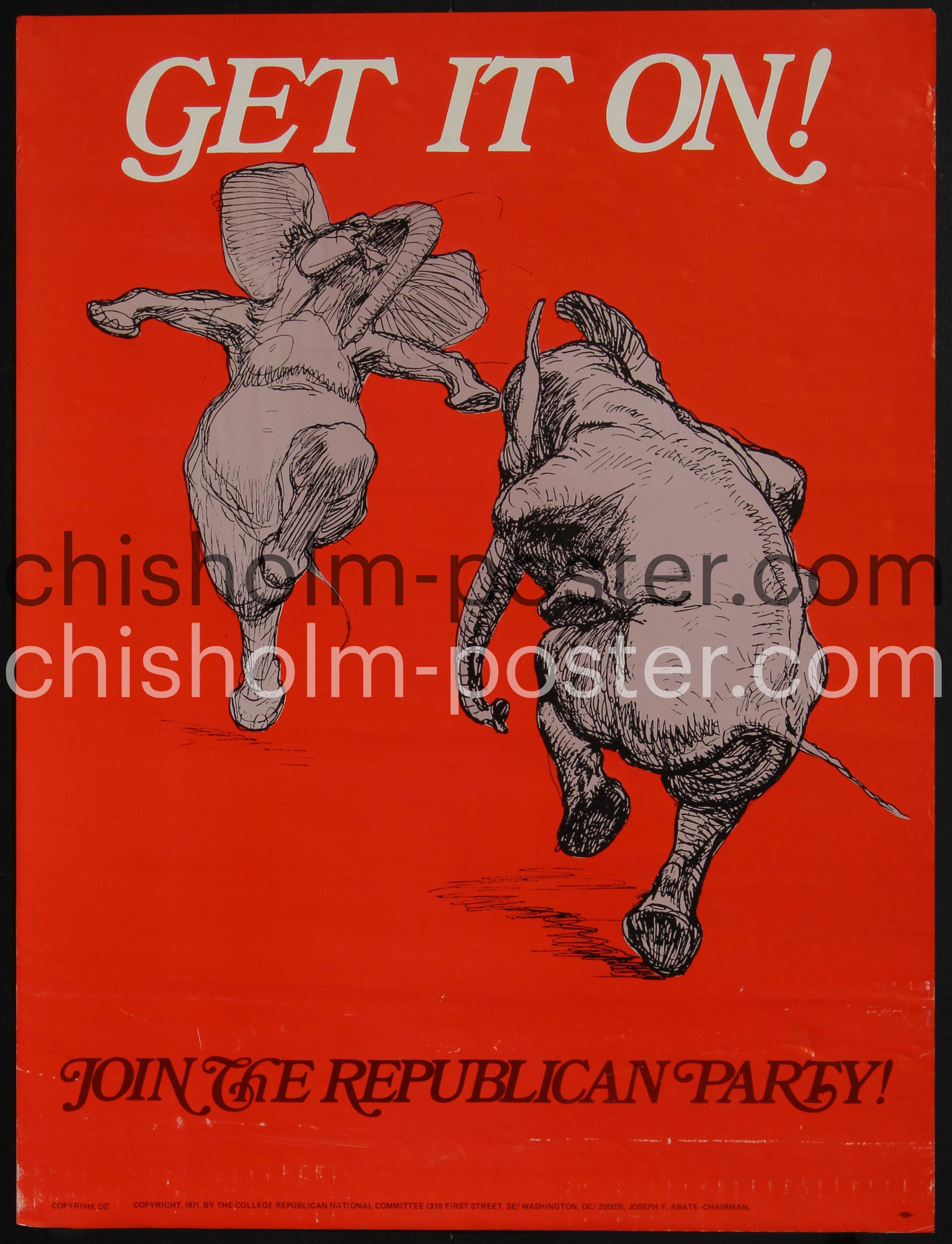 Get it on! Join the Republican Party! | Original Vintage Poster ...