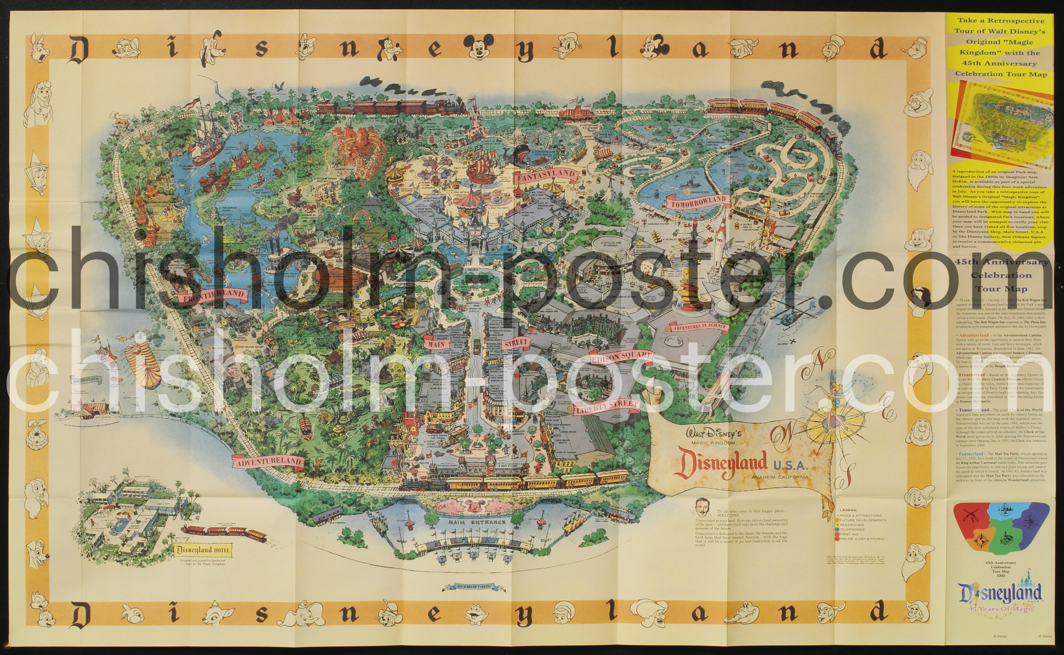 Disneyland 1990 Map