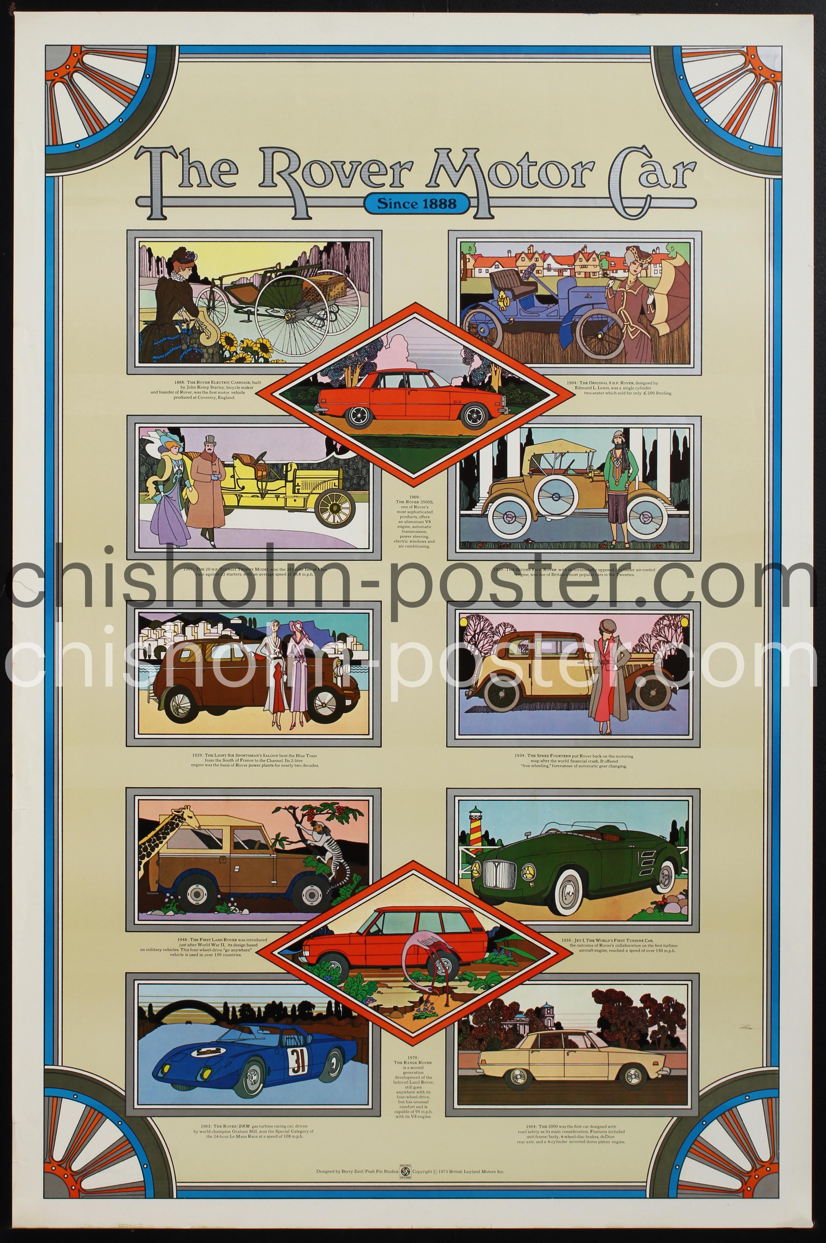 The Rover Moter Car | Original Vintage Poster | Chisholm Larsson Gallery
