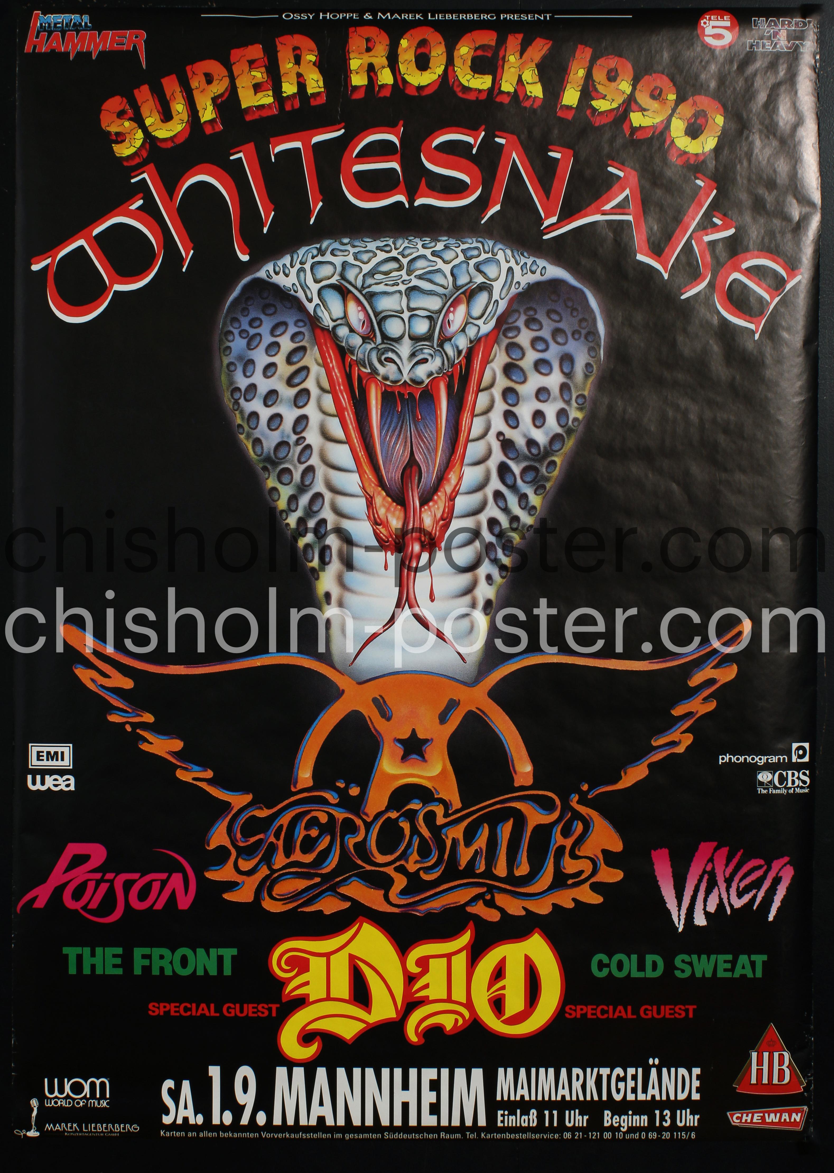 Super Rock 1990 Mannheim - White Snake, Aerosmith, Poison, Vixen ...