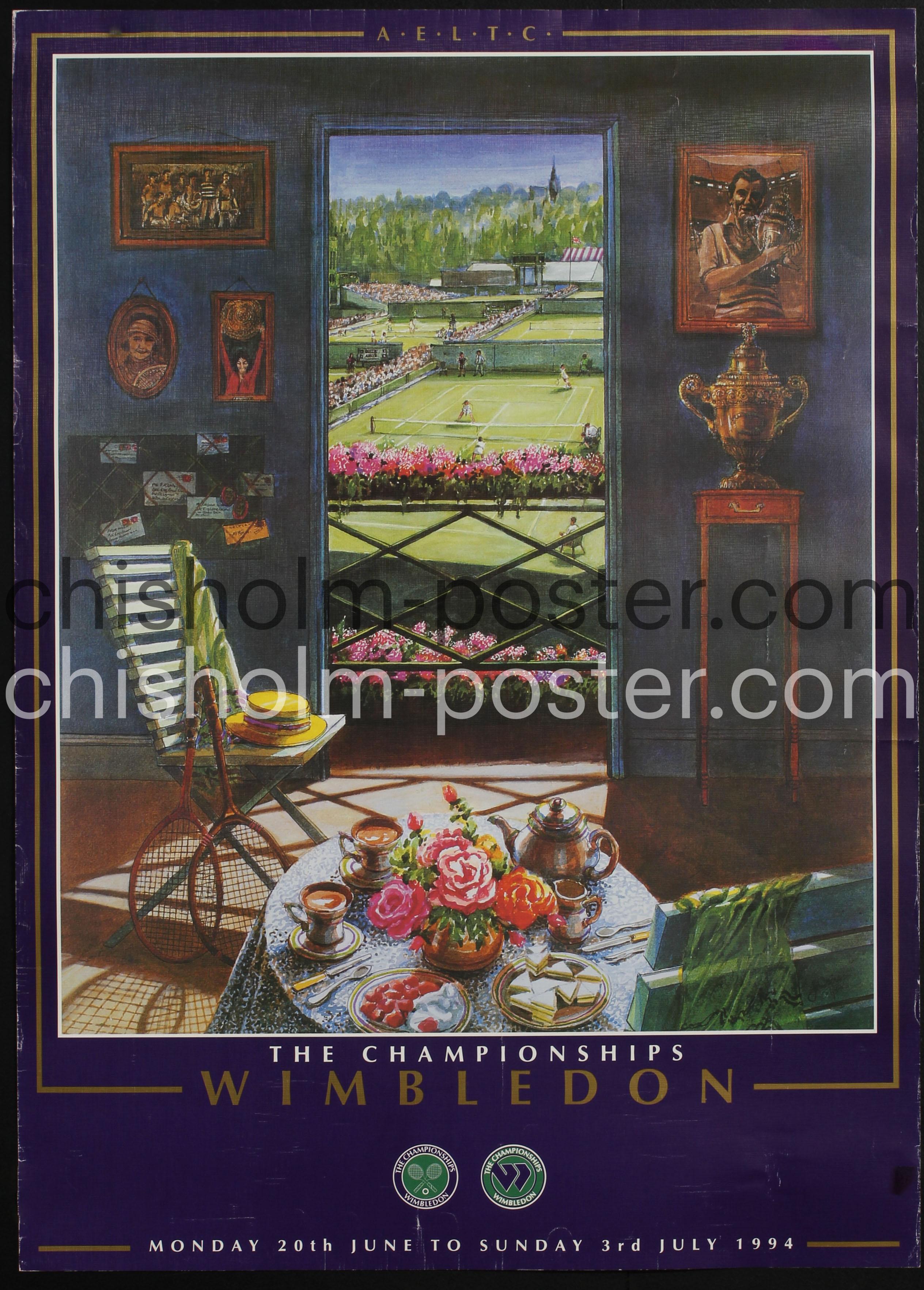 Wimbledon- The Championships 1994 - AELTC | Original Vintage Poster ...