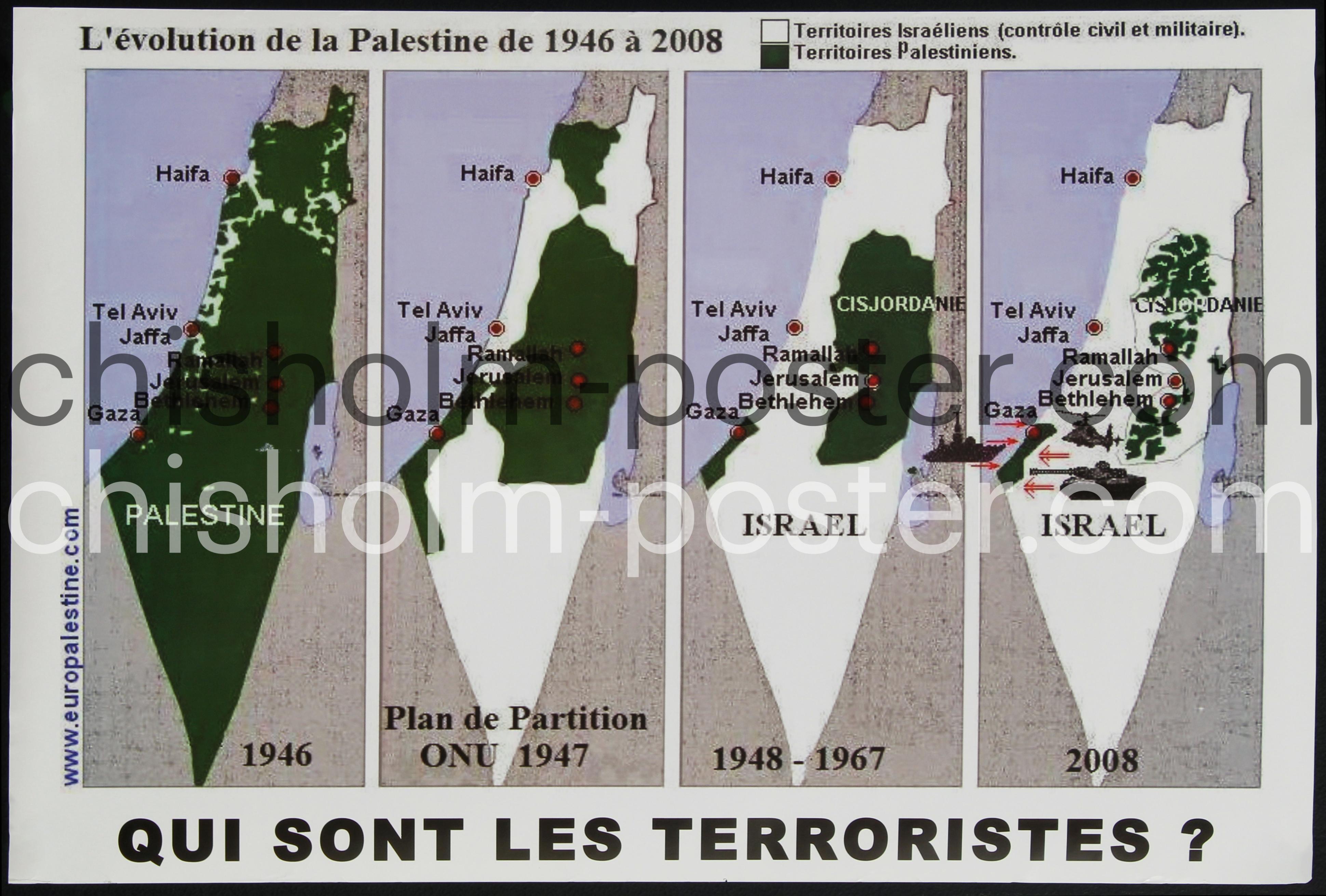 L'Evolution de la Palestine de 1946-2008 - Qui sont les terroristes ...