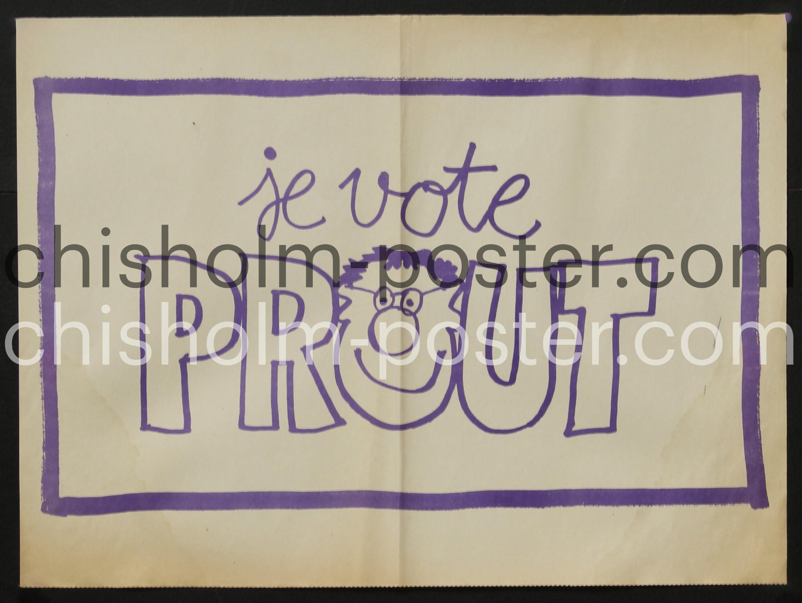 Je vote prout - Coluche | Original Vintage Poster | Chisholm Larsson ...