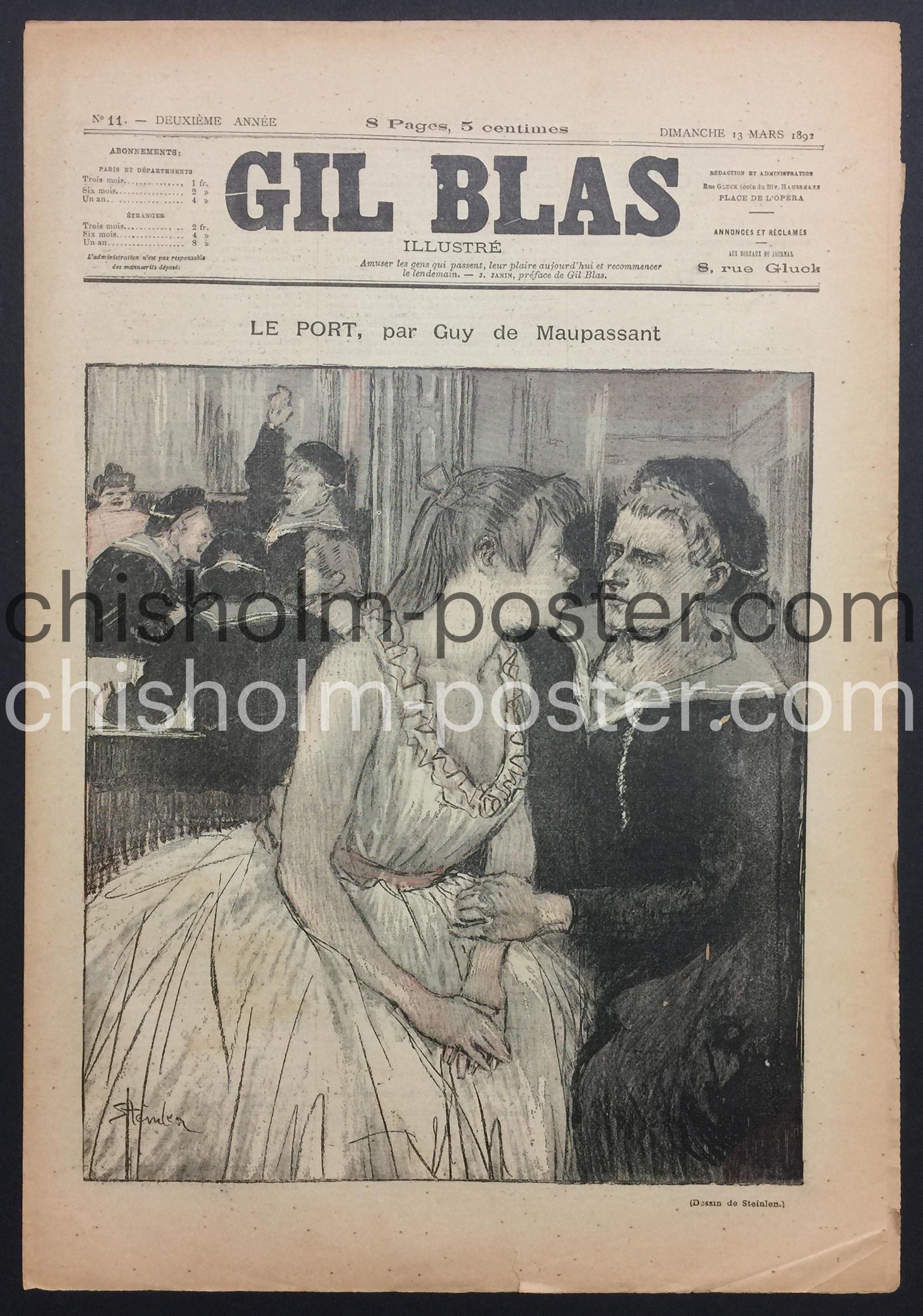 Gil Blas - Le Port, par Guy de Maupassant - 13 Mars 1892 (Full ...