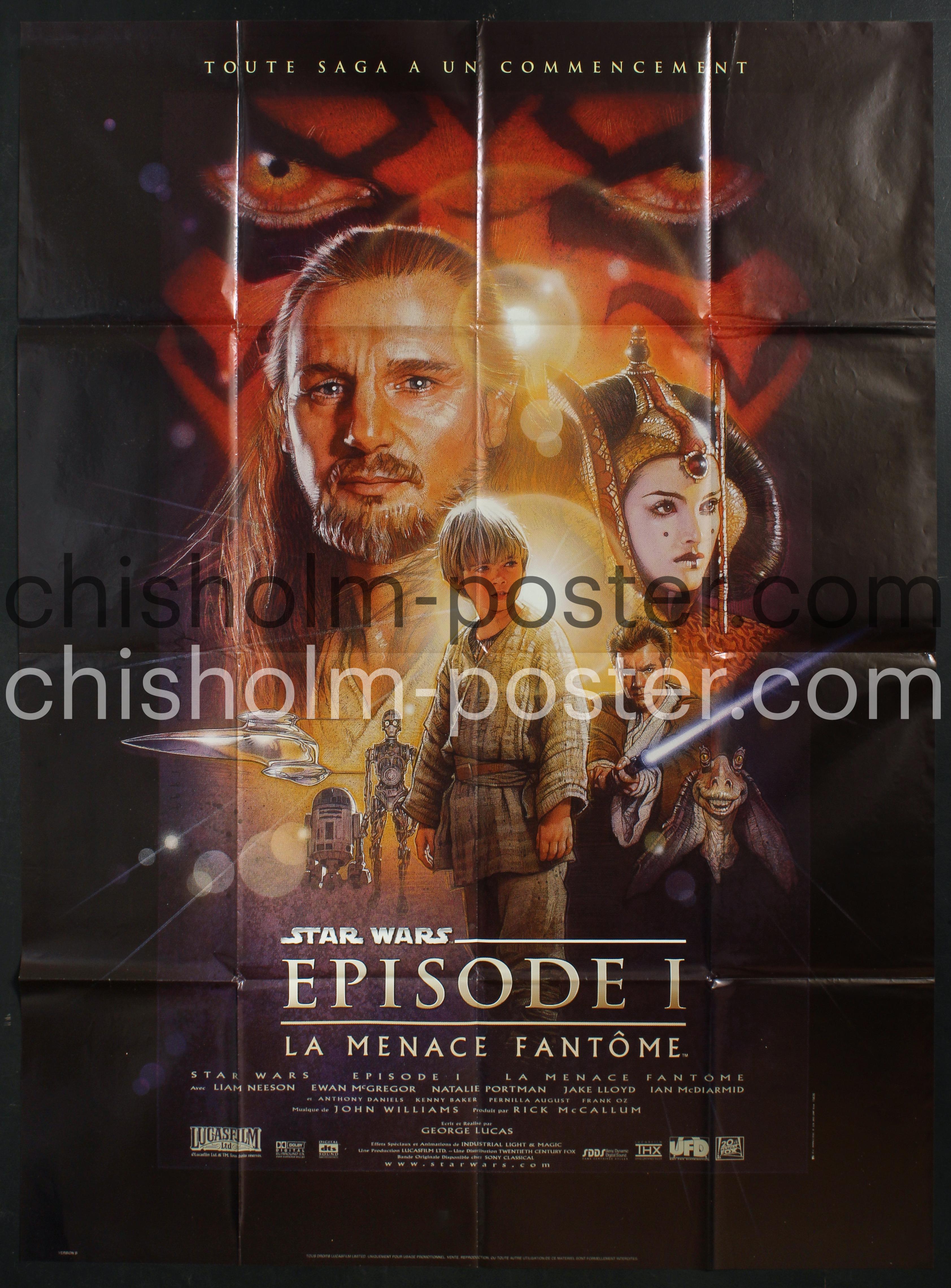 Star Wars: Episode 1 - La Menace Fantome (Version B/ The Phantom Menace) | Original Vintage ...