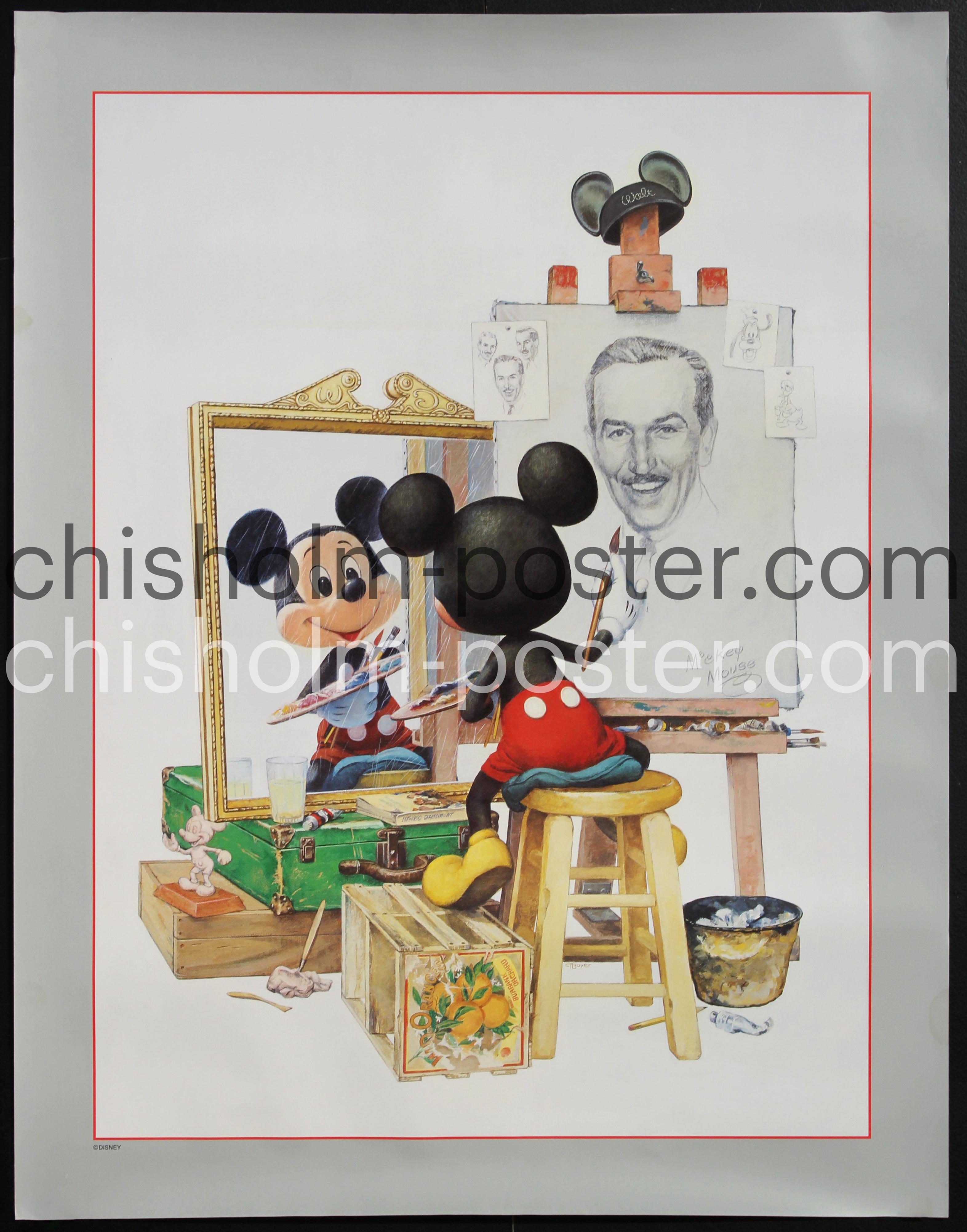 Mickey Mouse / Walt Disney Painting Self-Portrait - The Art of Disney ...