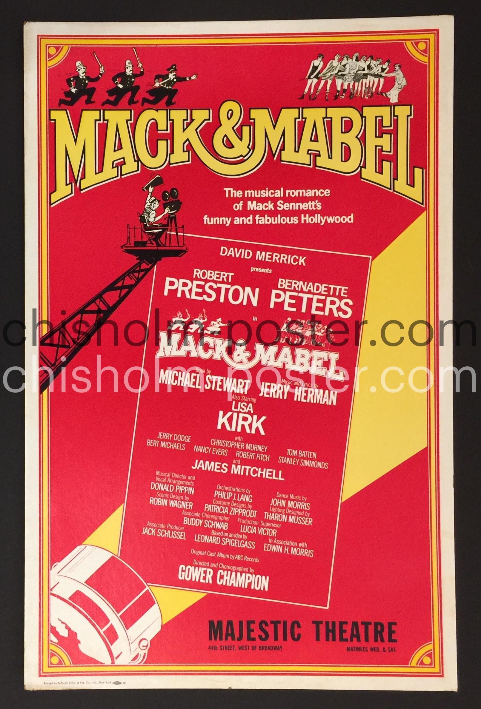 Mack & Mabel - Majestic Theatre NYC (Window Card) (Mack and Mabel ...
