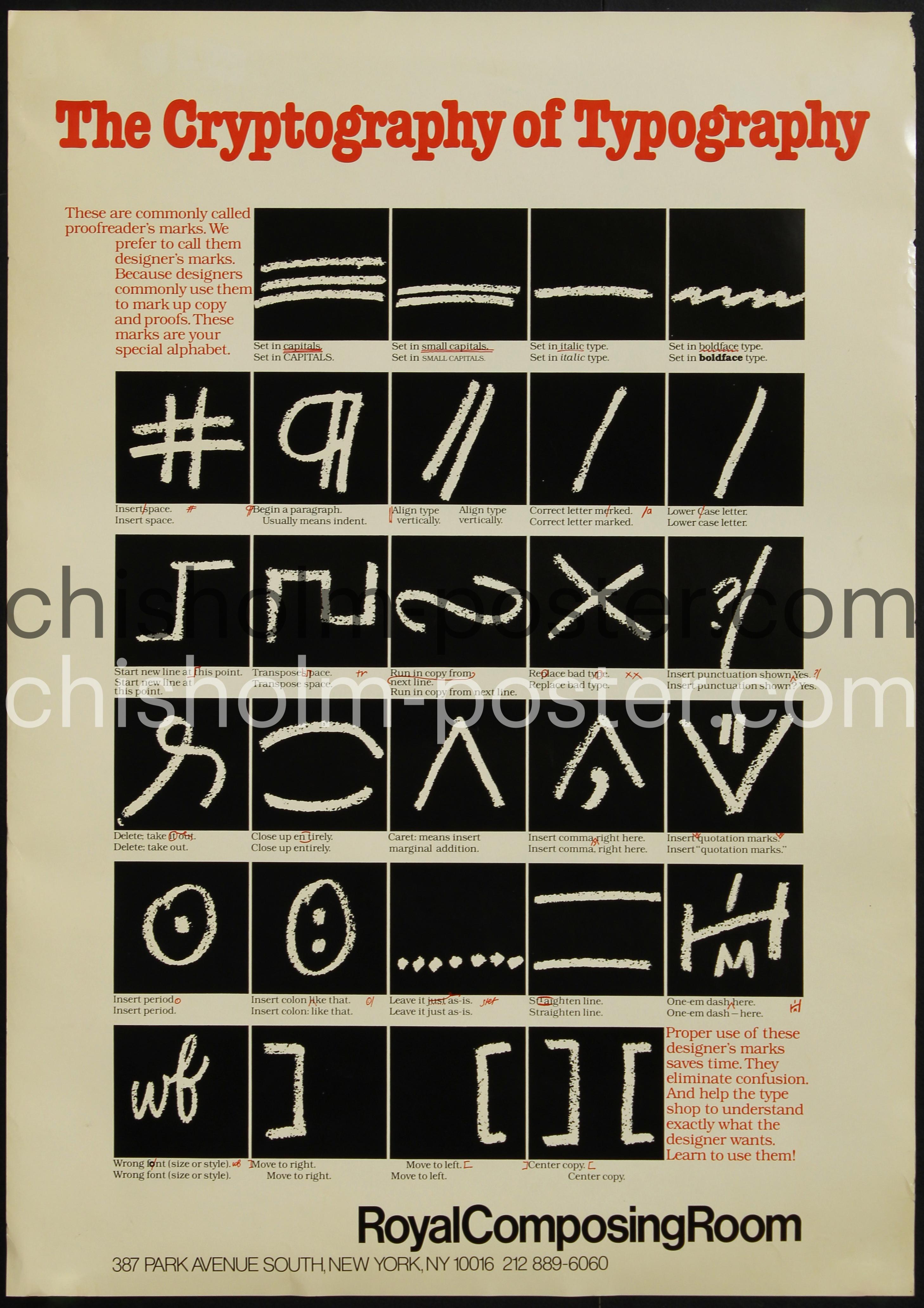 The Cryptography of Typography - Royal Composing Room | Original ...