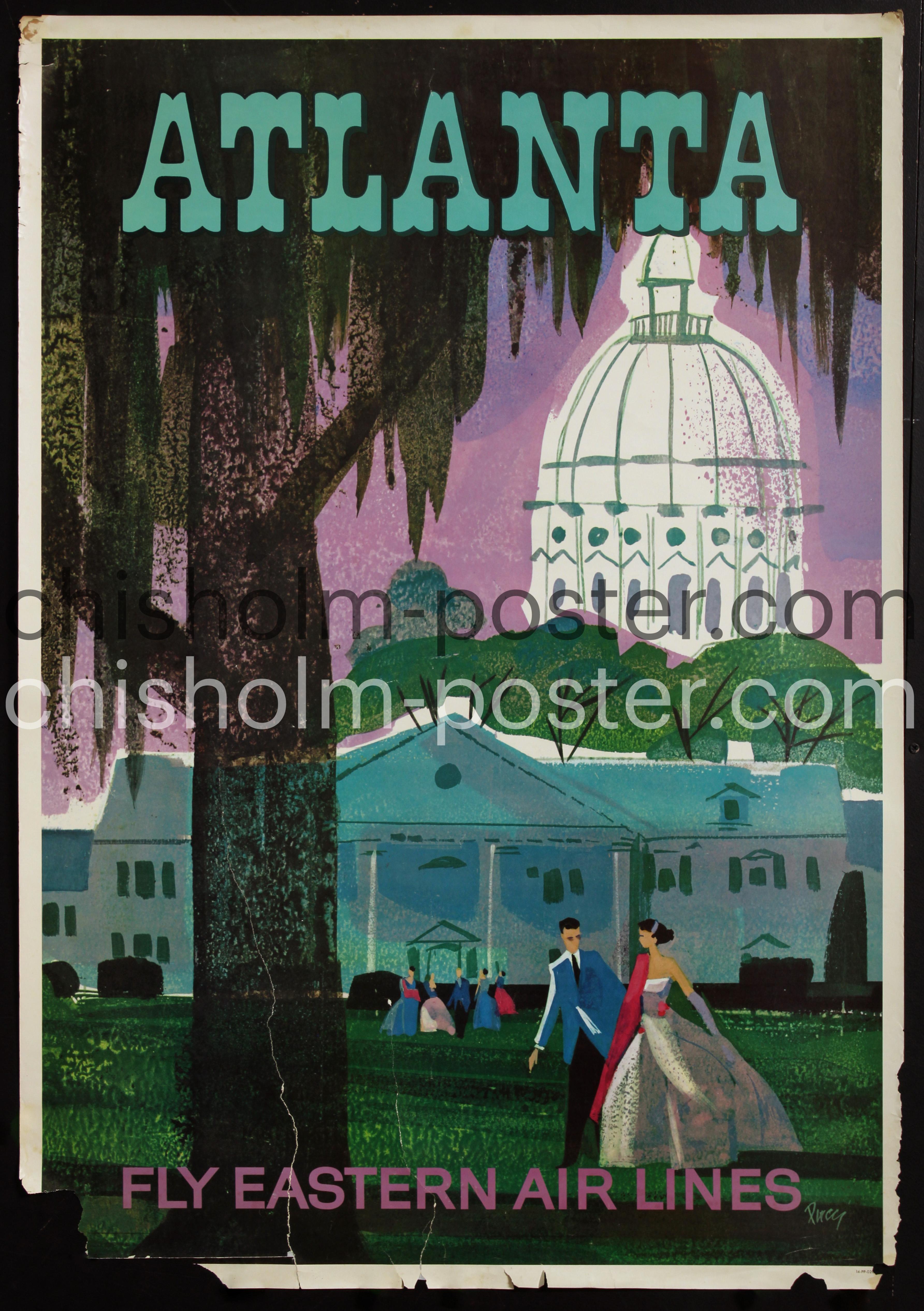 Atlanta - Fly Eastern Air Lines (Eastern Airlines) | Original Vintage ...