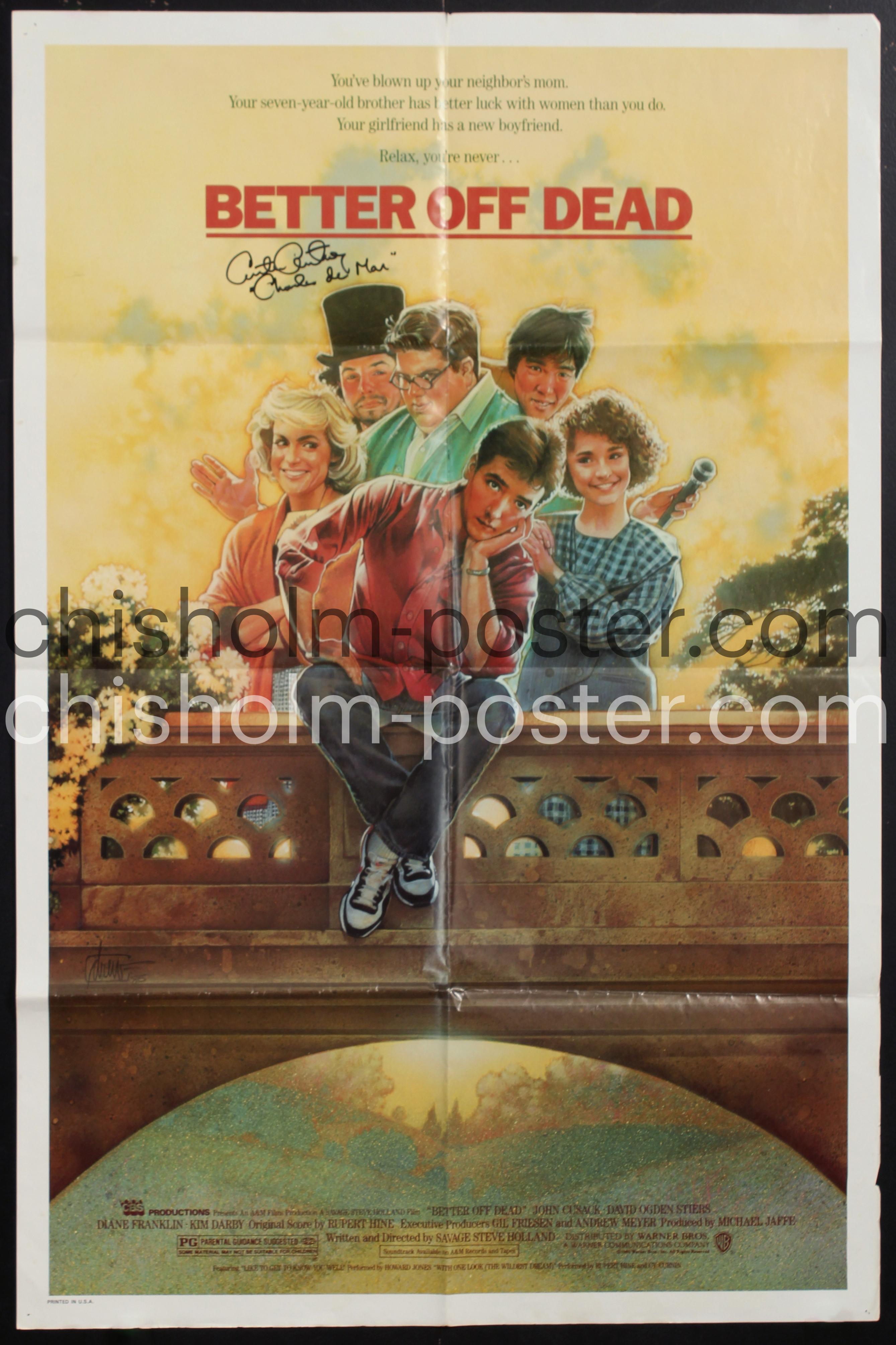 Better Off Dead (Signed by Curtis Armstrong) | Original Vintage Poster ...