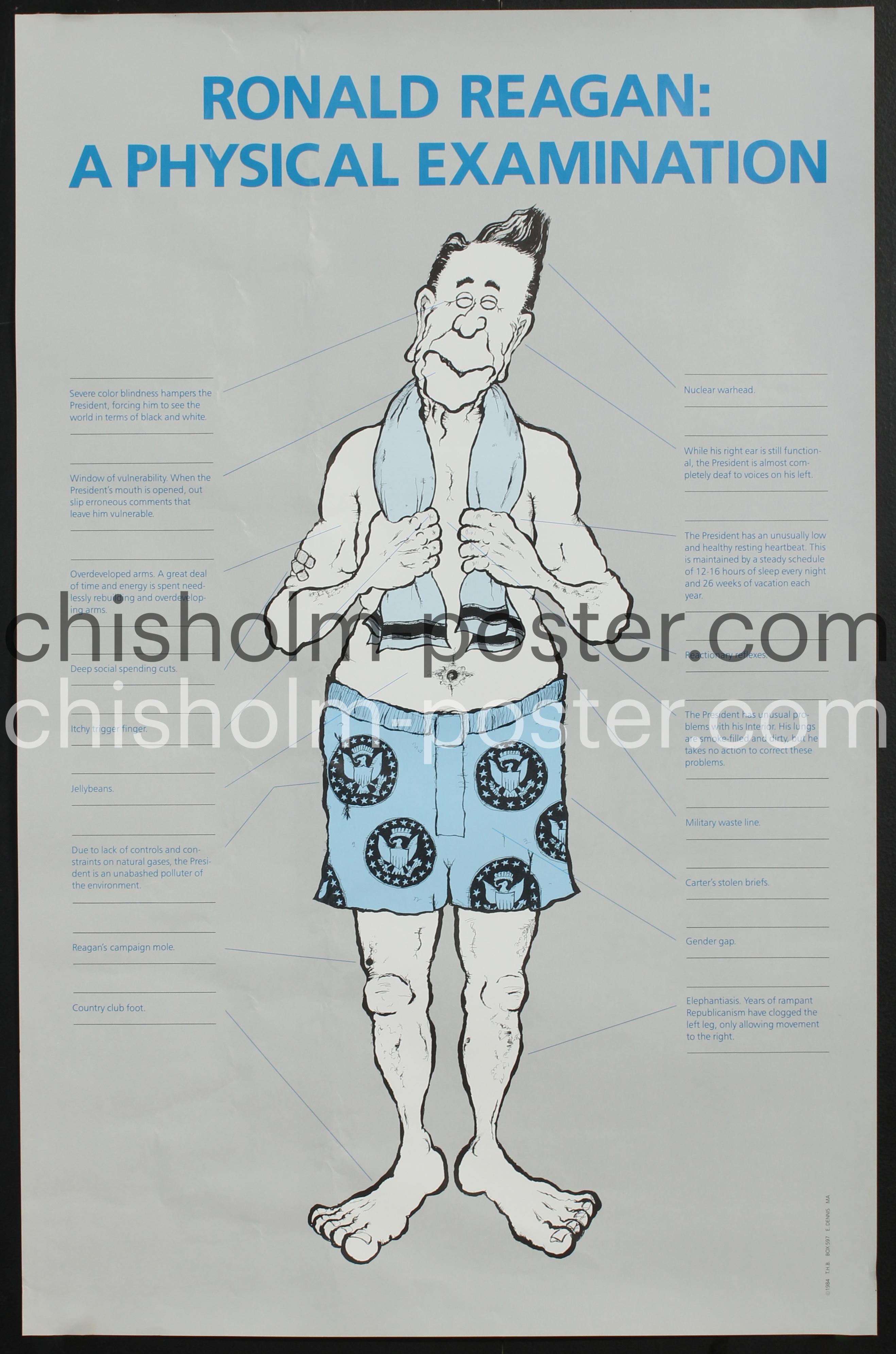 Ronald Reagan: A Physical Examination | Original Vintage Poster ...
