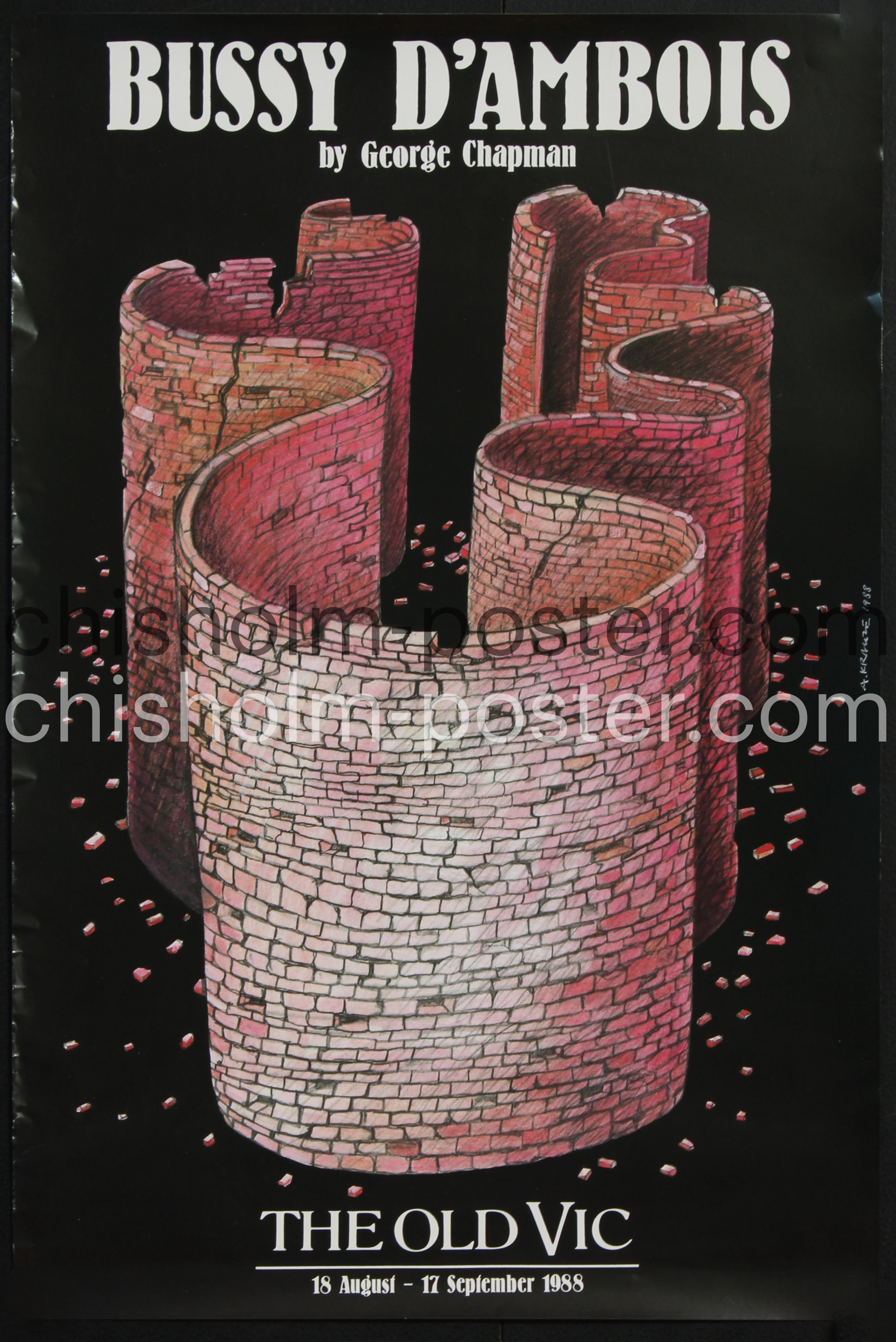 Bussy d'Ambois - The Old Vic London (British Window Card) | Original ...