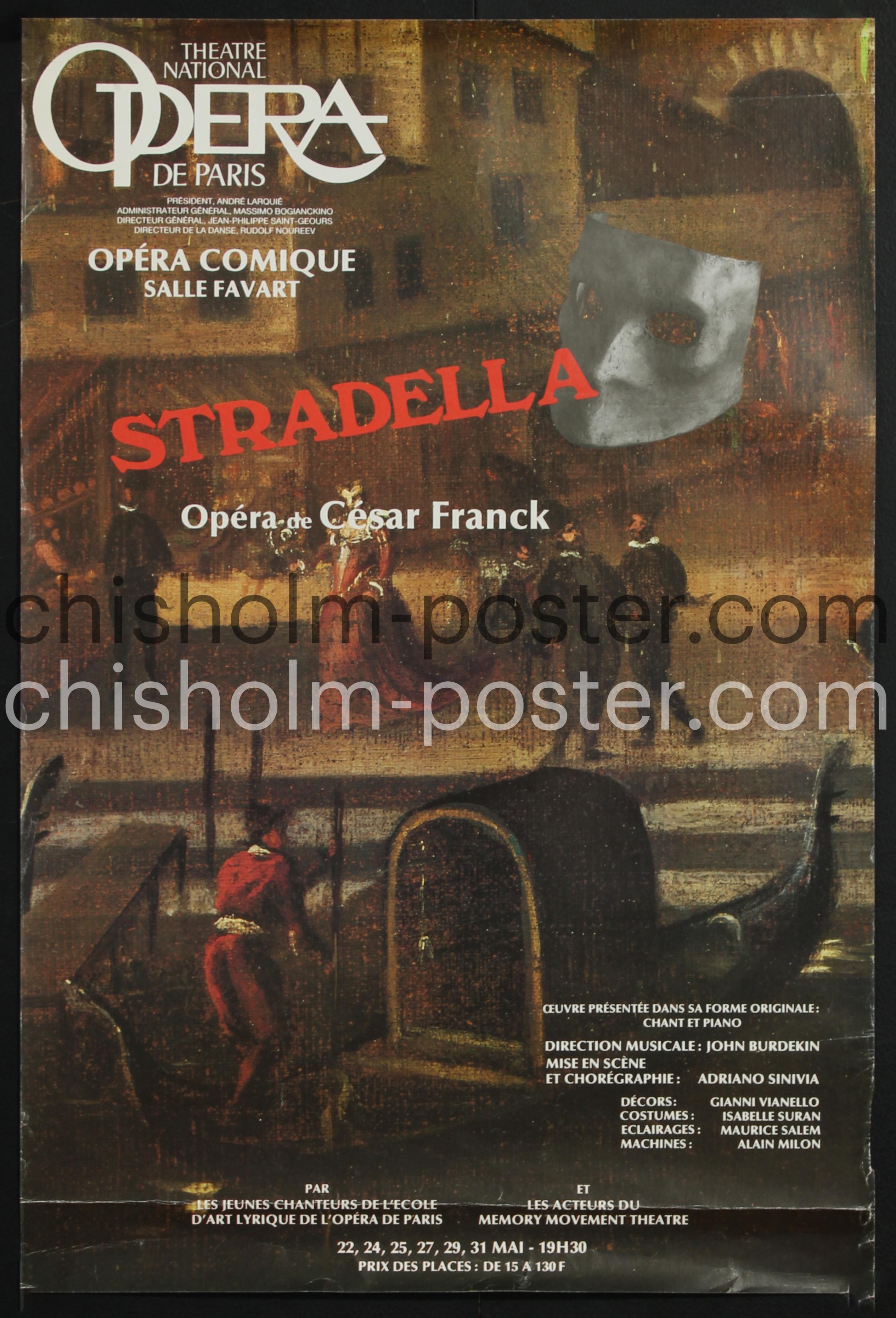 Opera de Paris - Stradella | Original Vintage Poster | Chisholm Larsson ...