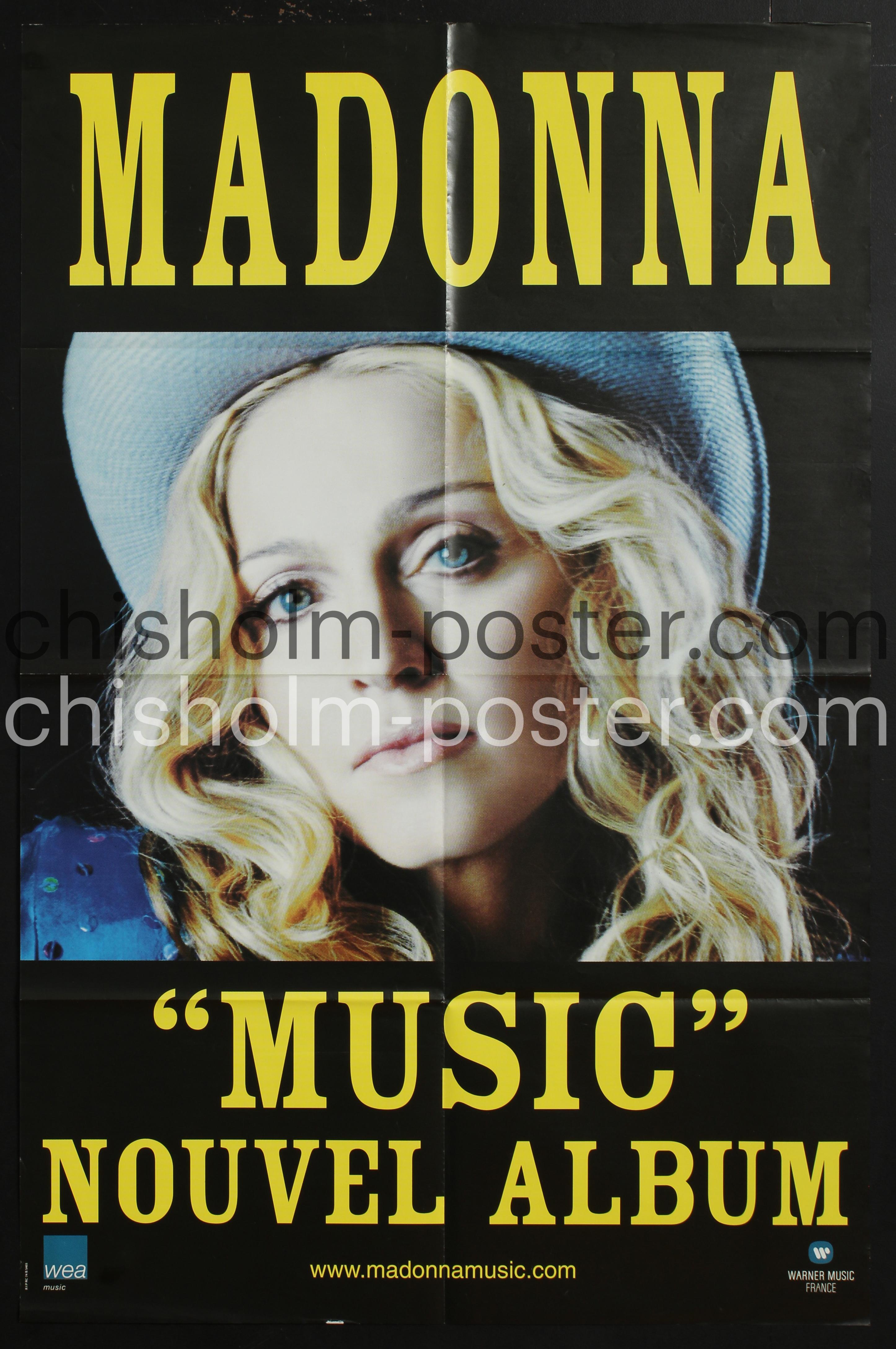 Madonna - "Music" Nouvel Album (Folded) | Original Vintage Poster ...