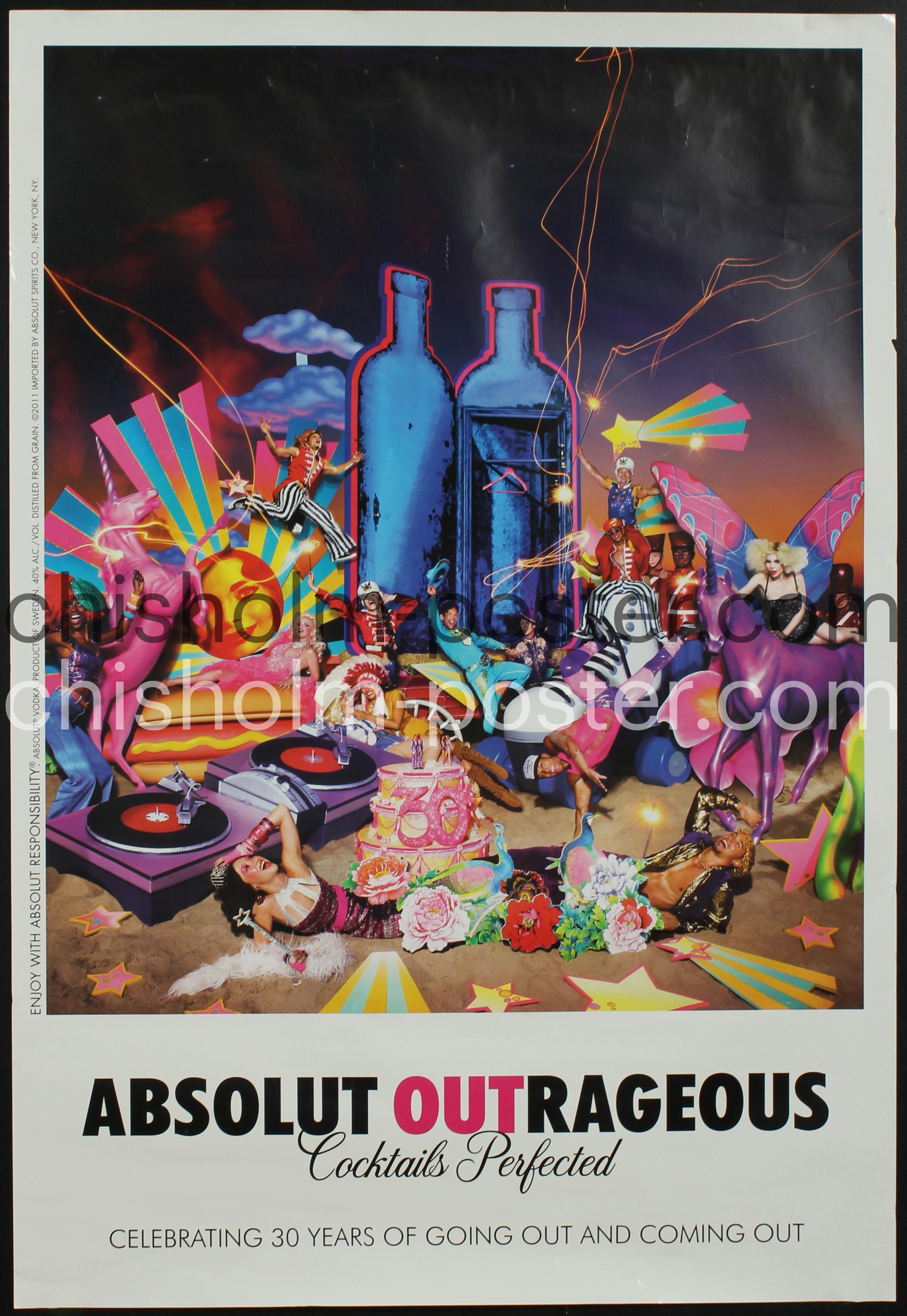 Absolut Outrageous - Cocktails Perfected | Original Vintage Poster ...