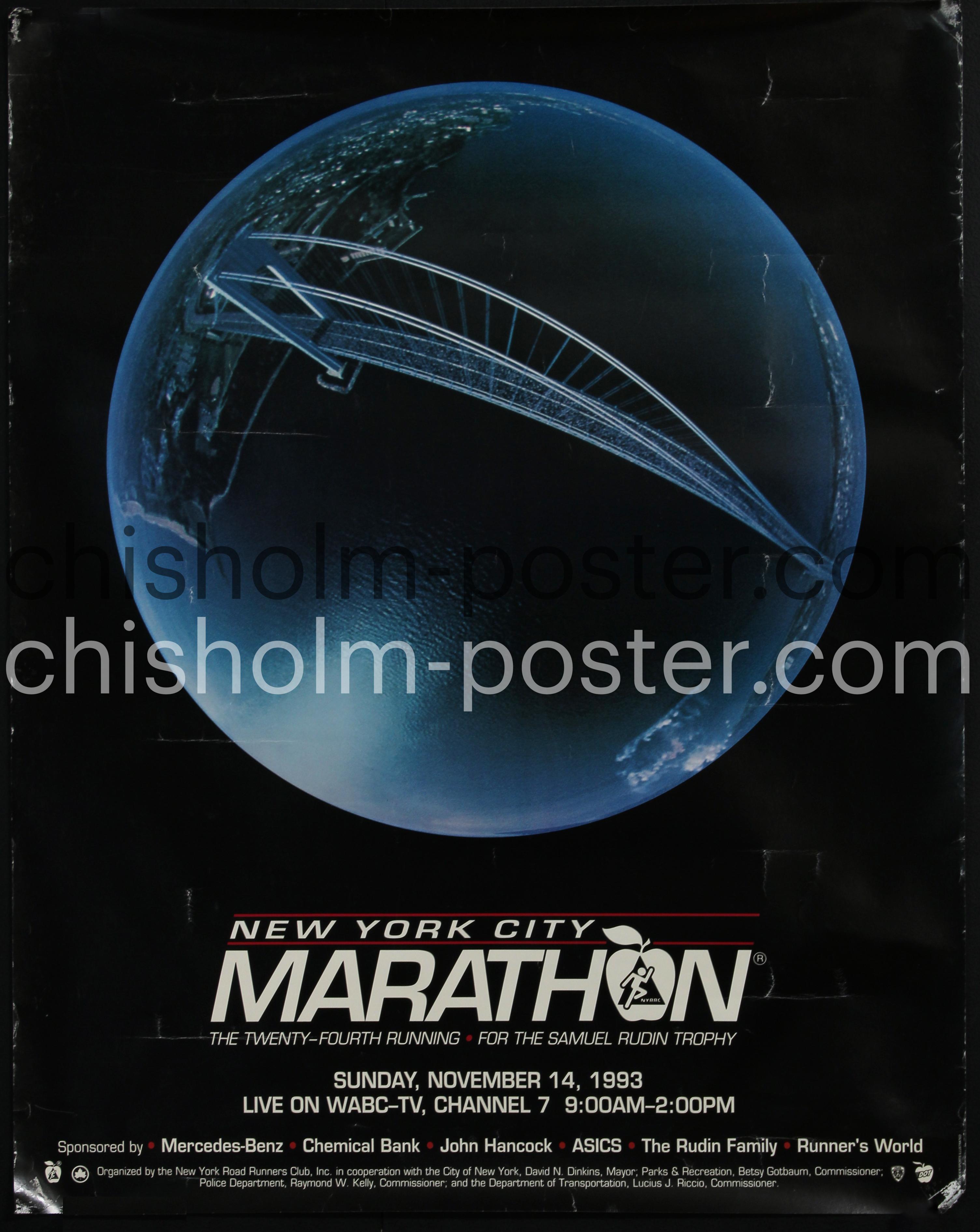 New York City Marathon 1993 (2) | Original Vintage Poster | Chisholm Larsson Gallery