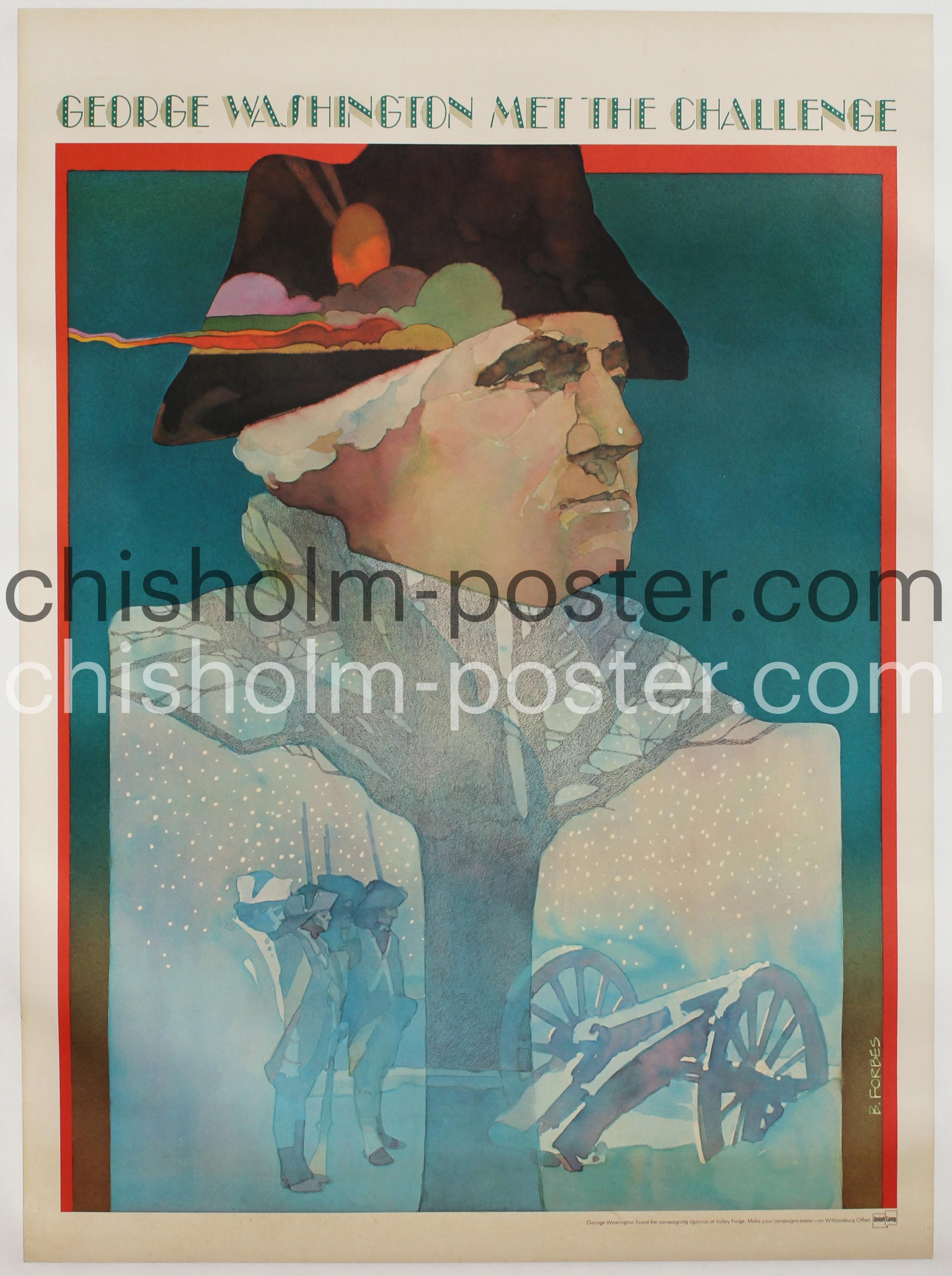 George Washington Met the Challenge | Original Vintage Poster ...