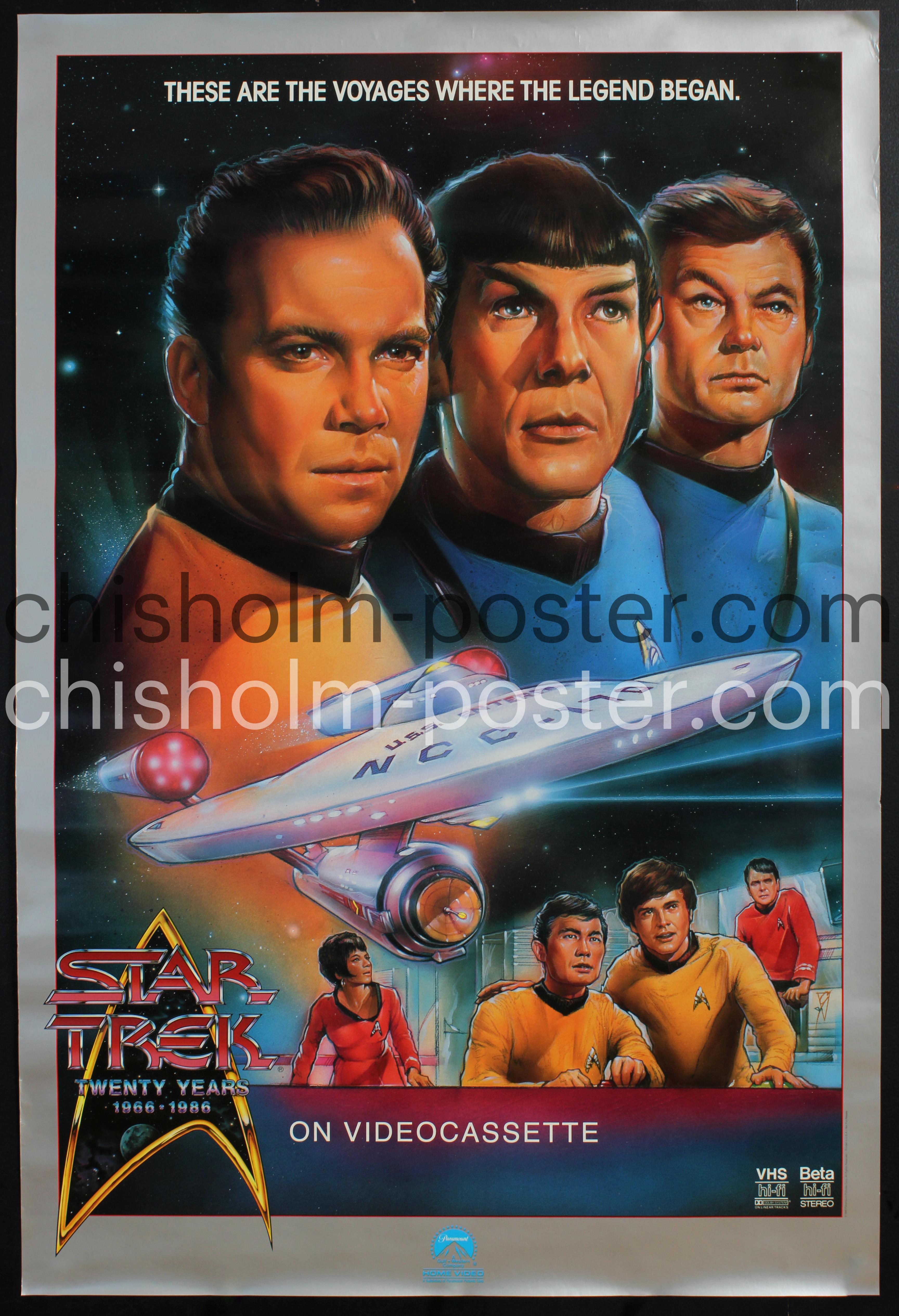 Star Trek (Twenty Years 1966-1986 / Video Release) | Original Vintage Poster | Chisholm Larsson ...