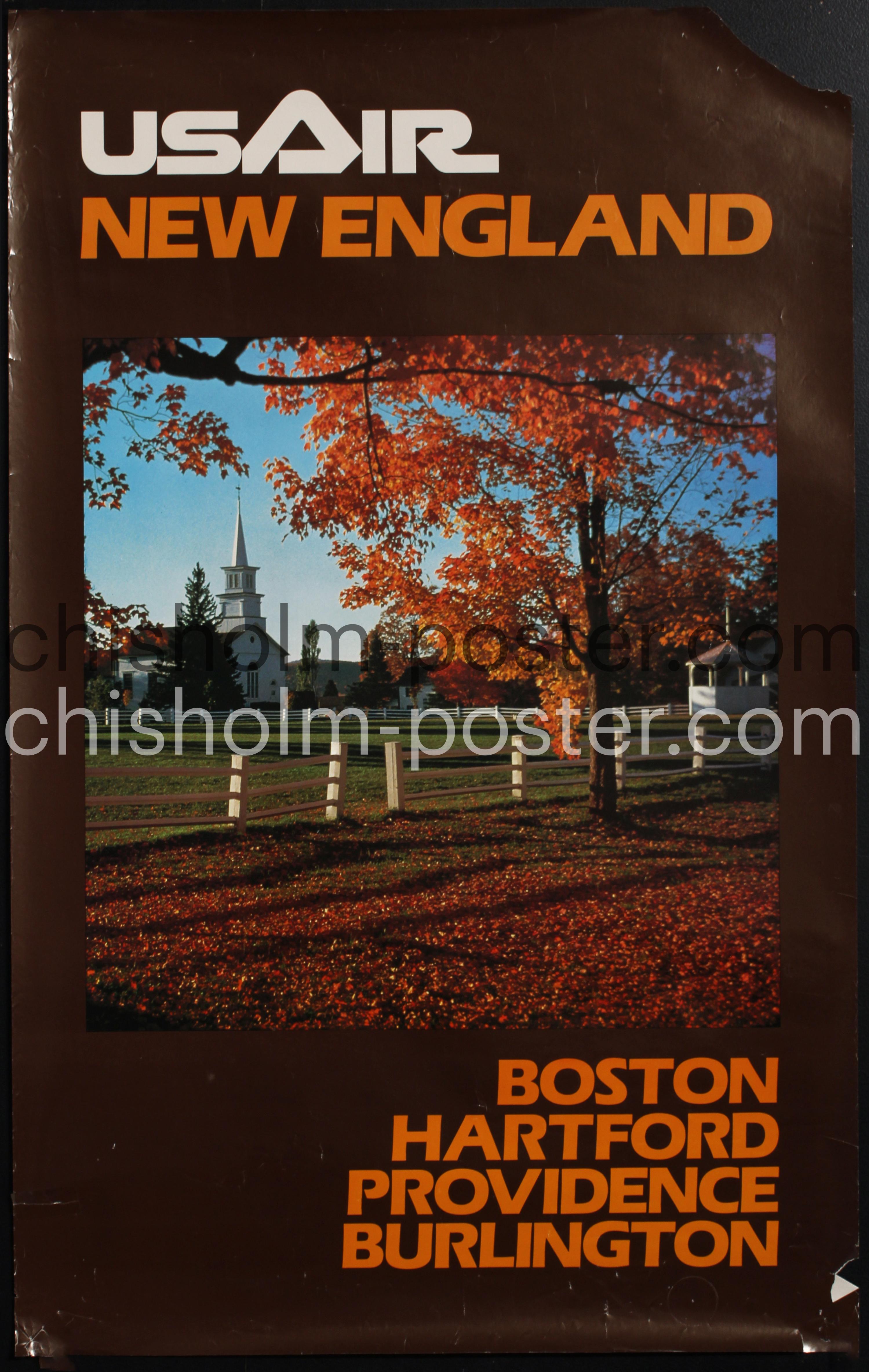 USAIR - New England - Boston Hartford Providence Burlington | Original ...