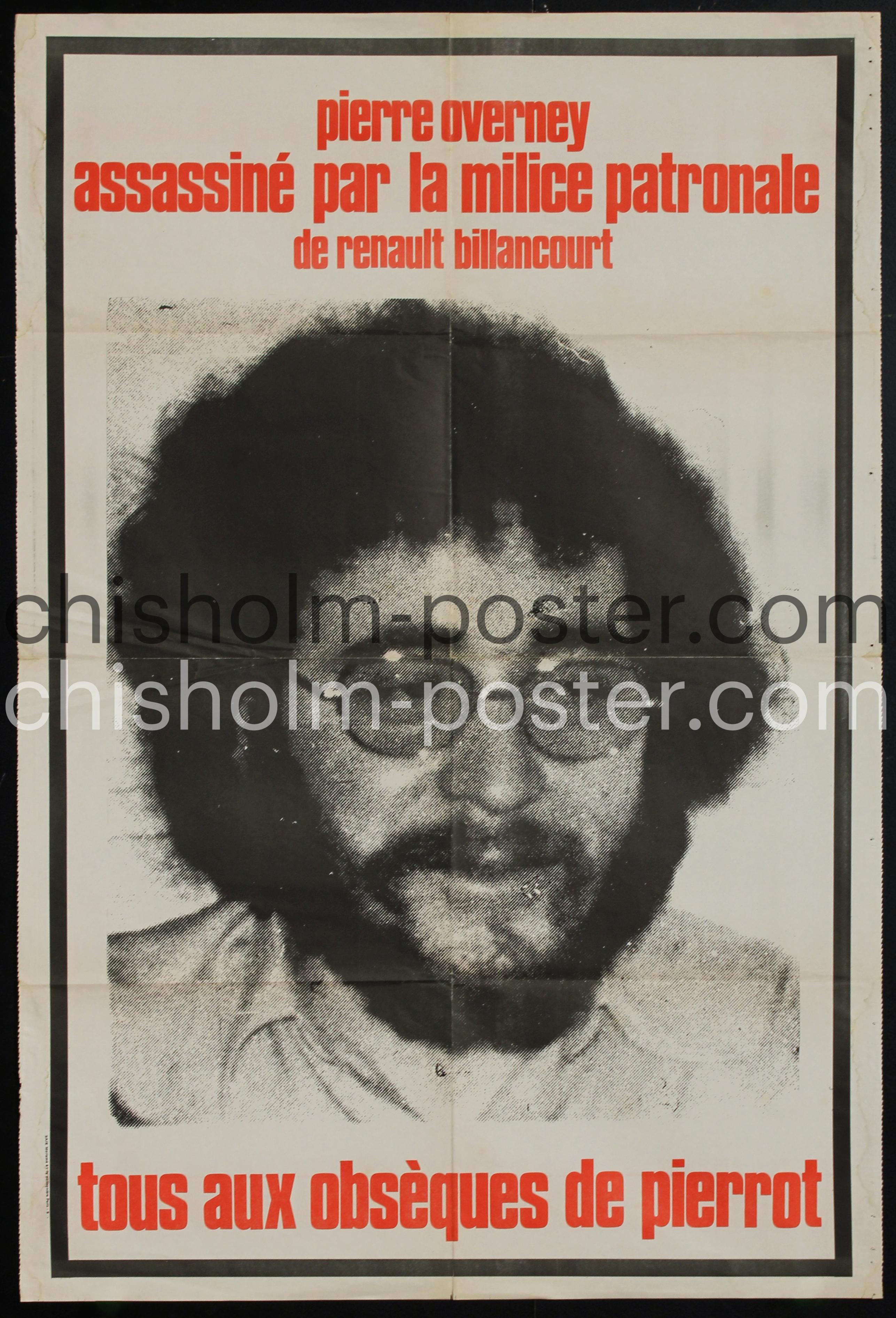 Pierre Overney assassine par la milice patronale de renault billancourt ...
