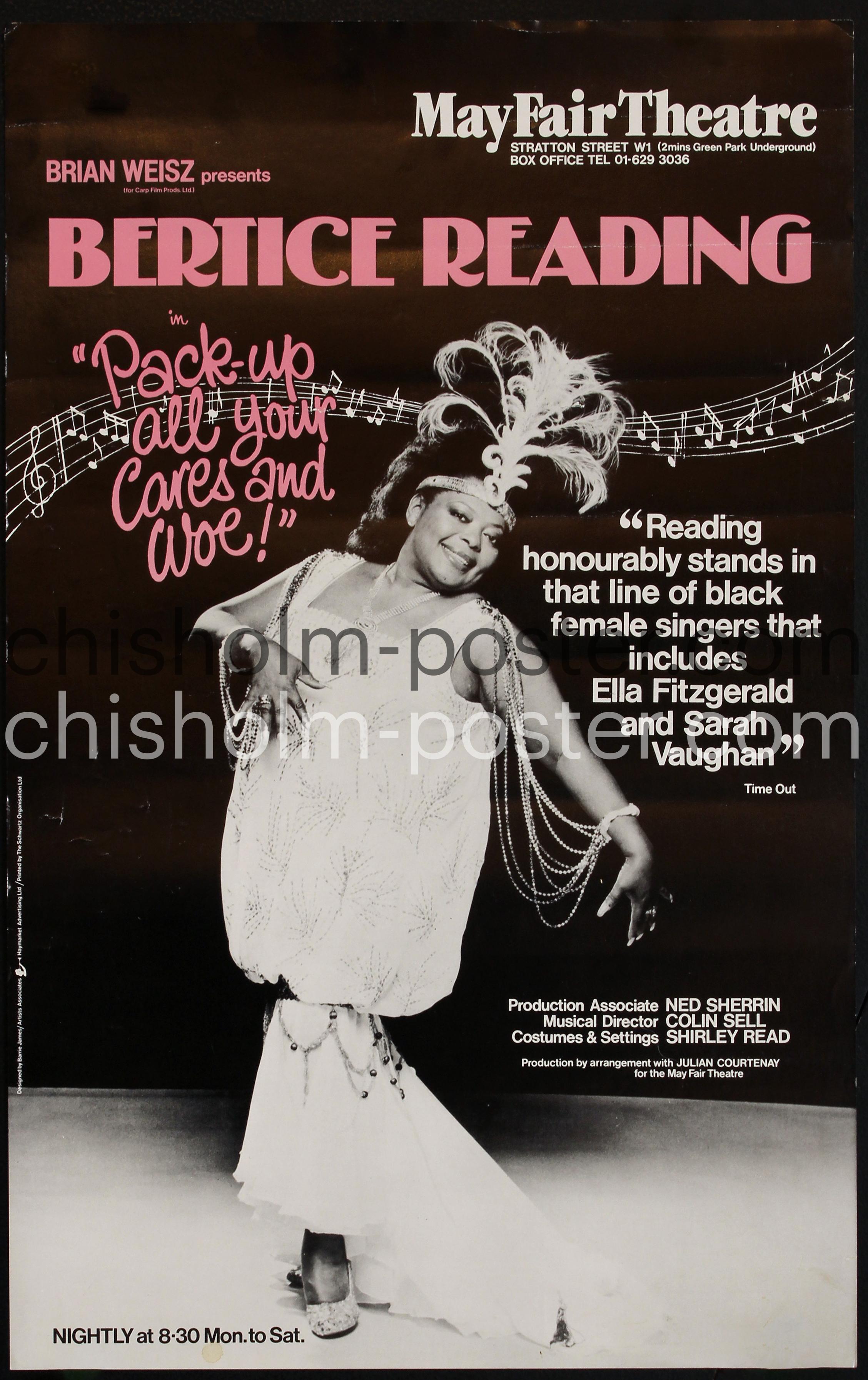 Pack Up All Your Cares and Woe! - Bertice Reading - MayFair Theatre ...