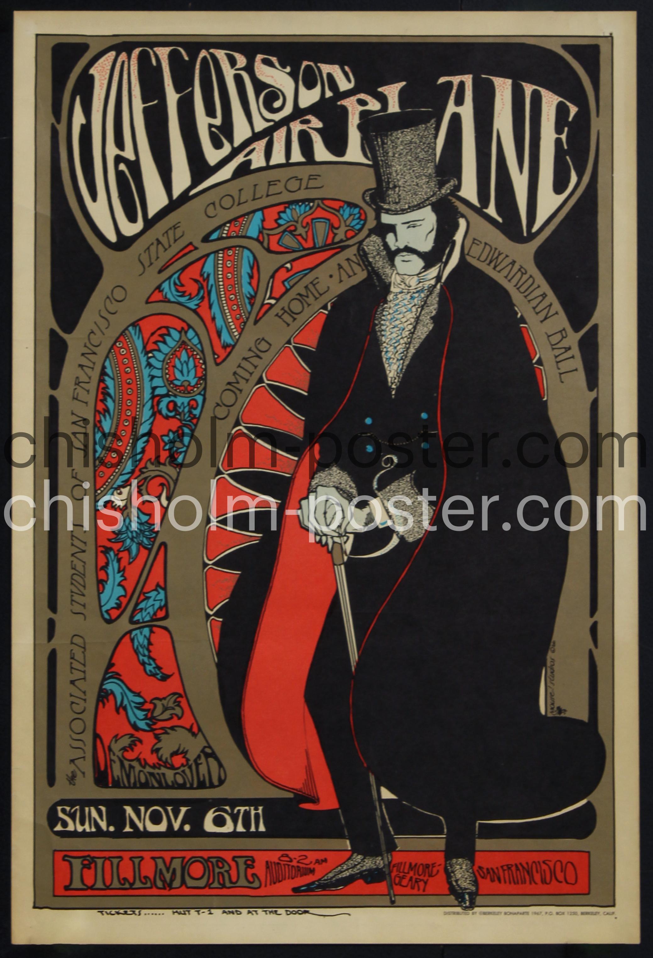 Jefferson Airplane - Fillmore San Francisco | Original Vintage Poster ...