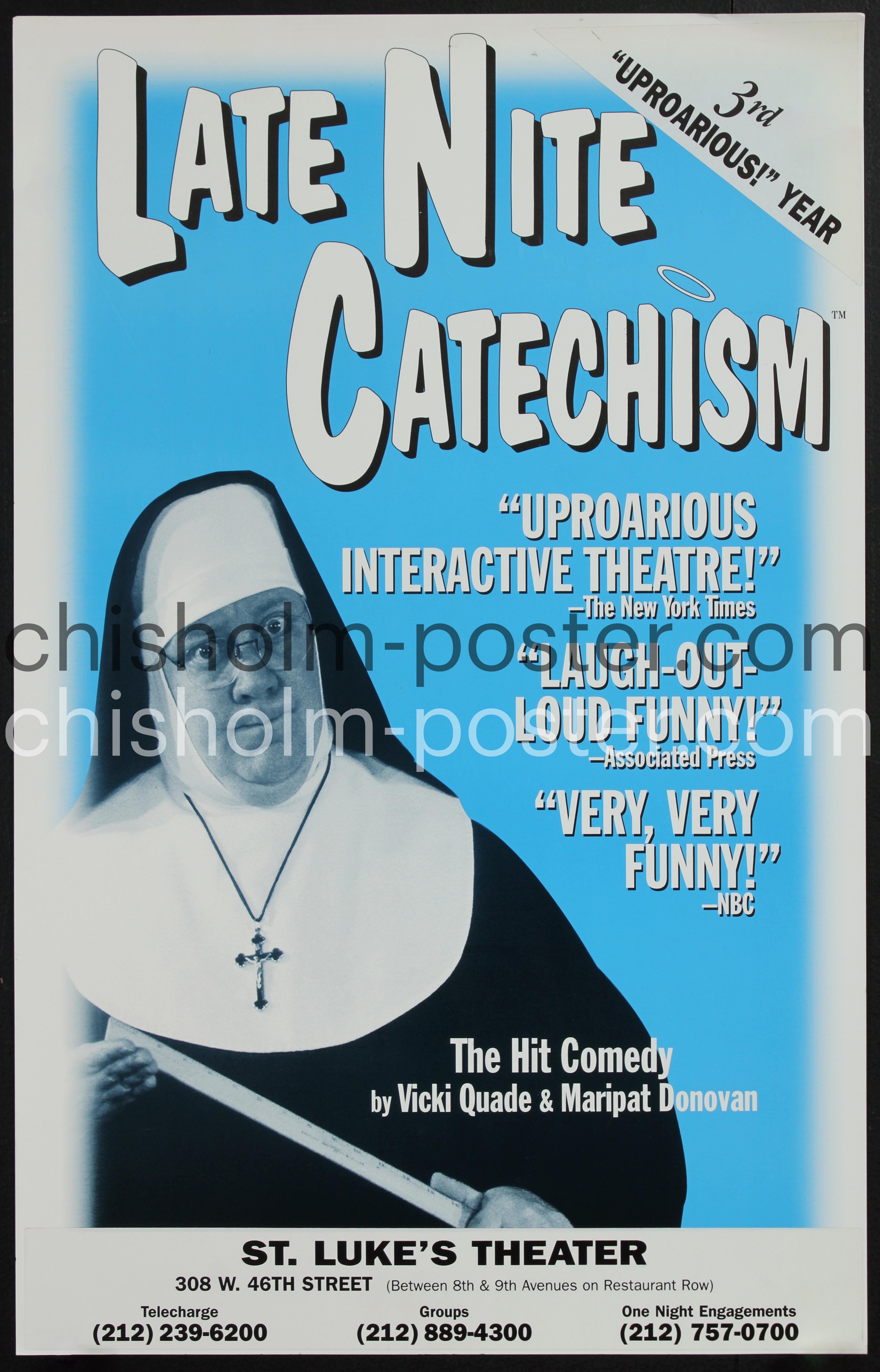 Late Night Catechism - St. Luke's Theatre (Window Card) | Original ...