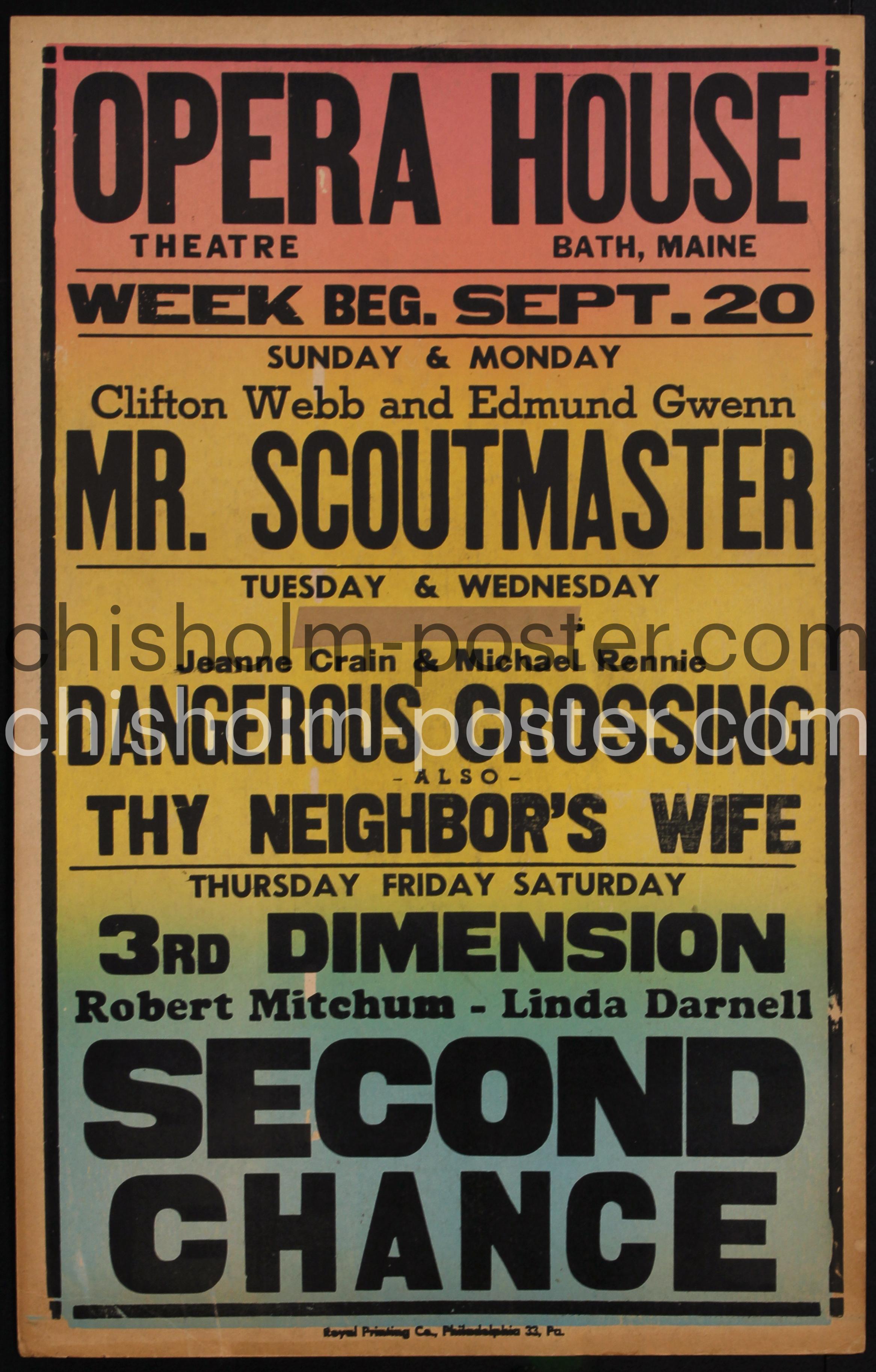 Opera House Theatre - Bath, Maine - Second Chance | Original Vintage ...