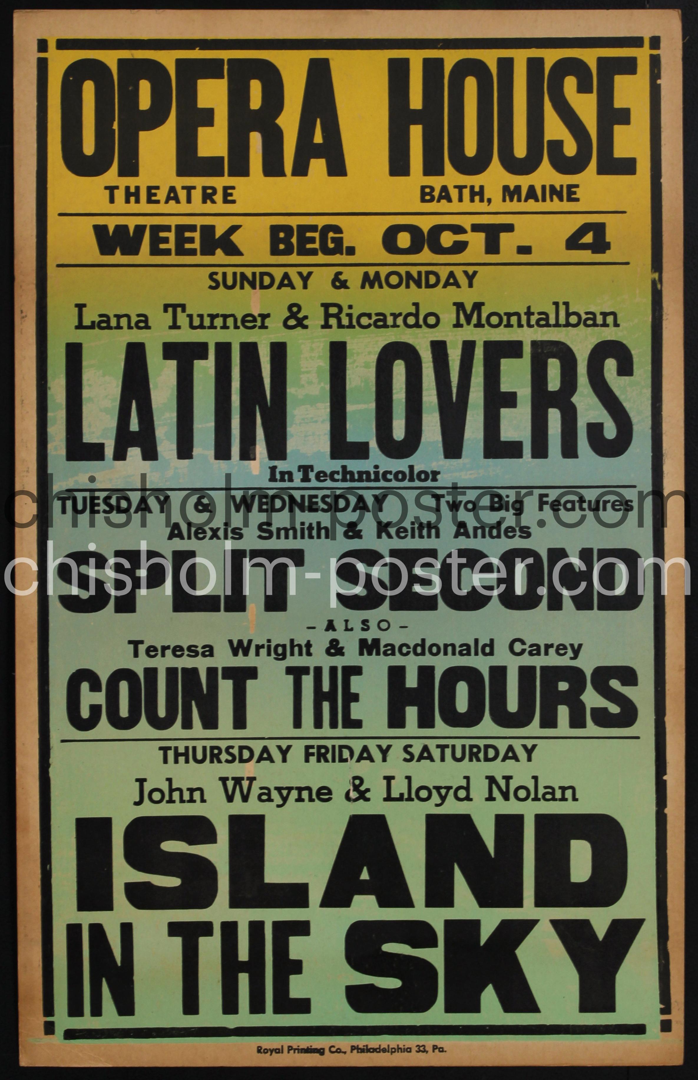 Opera House Theatre - Bath, Maine - Latin Lovers / Island in the Sky ...