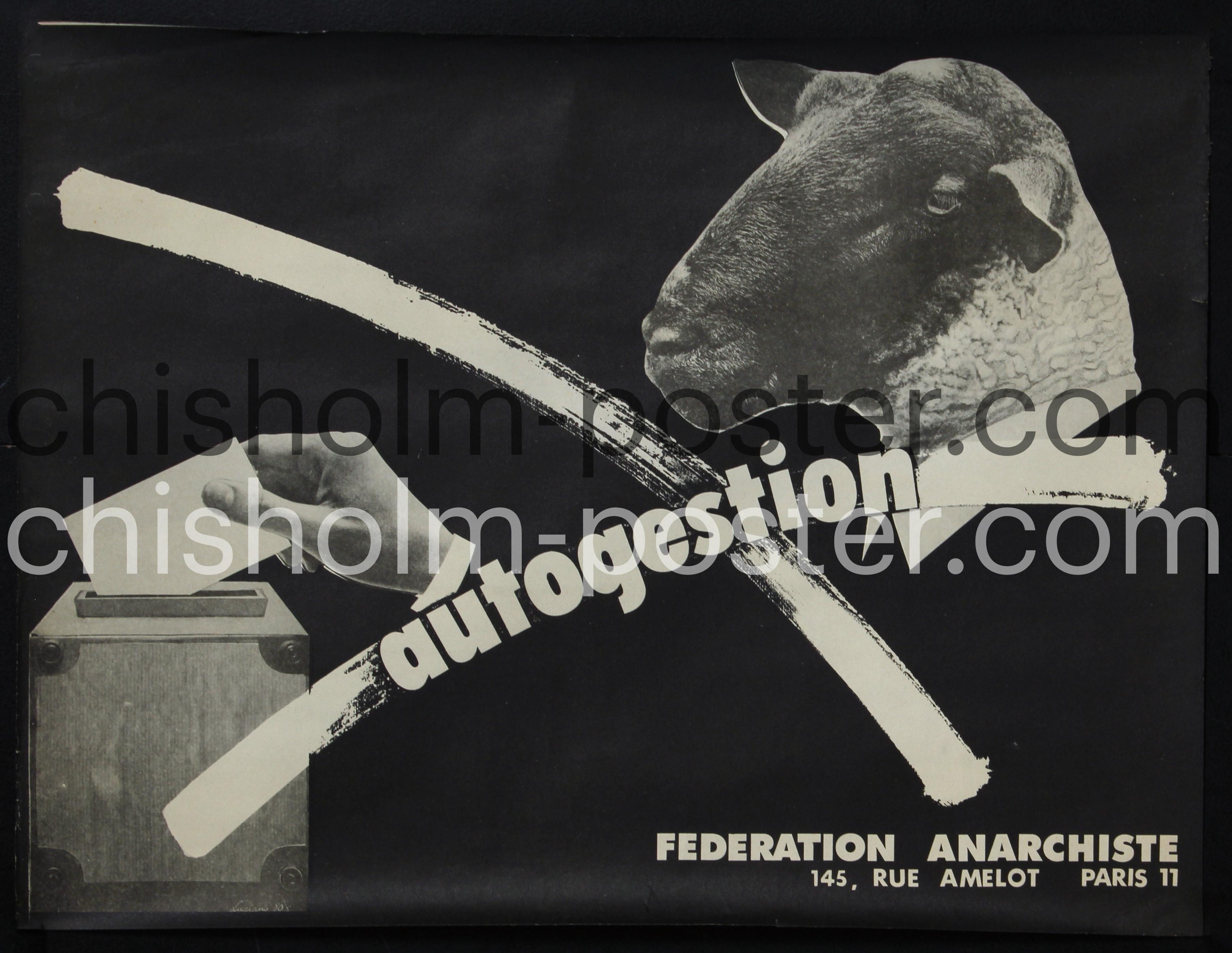 Autogestion - Federation Anarchiste | Original Vintage Poster ...