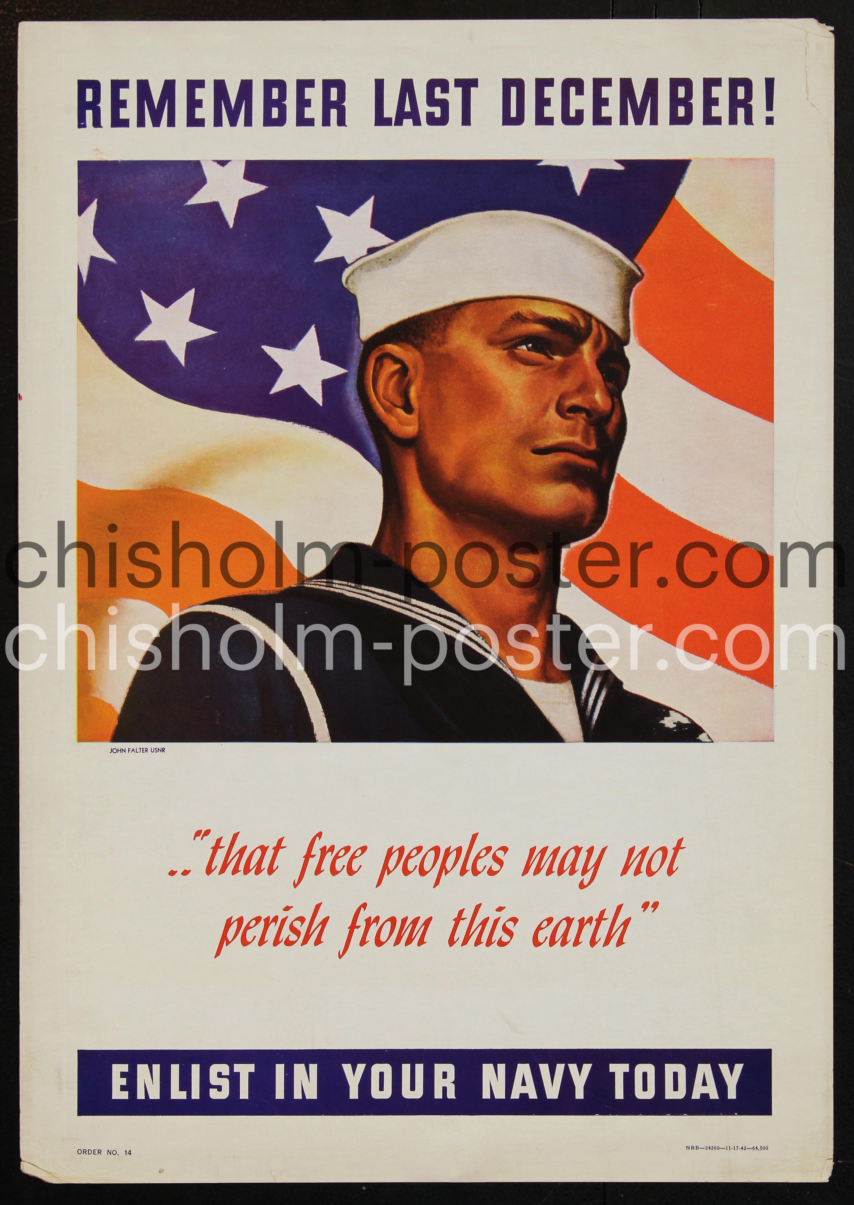 Remember Last December, Enlist in Your Navy Today (Smaller Card ...