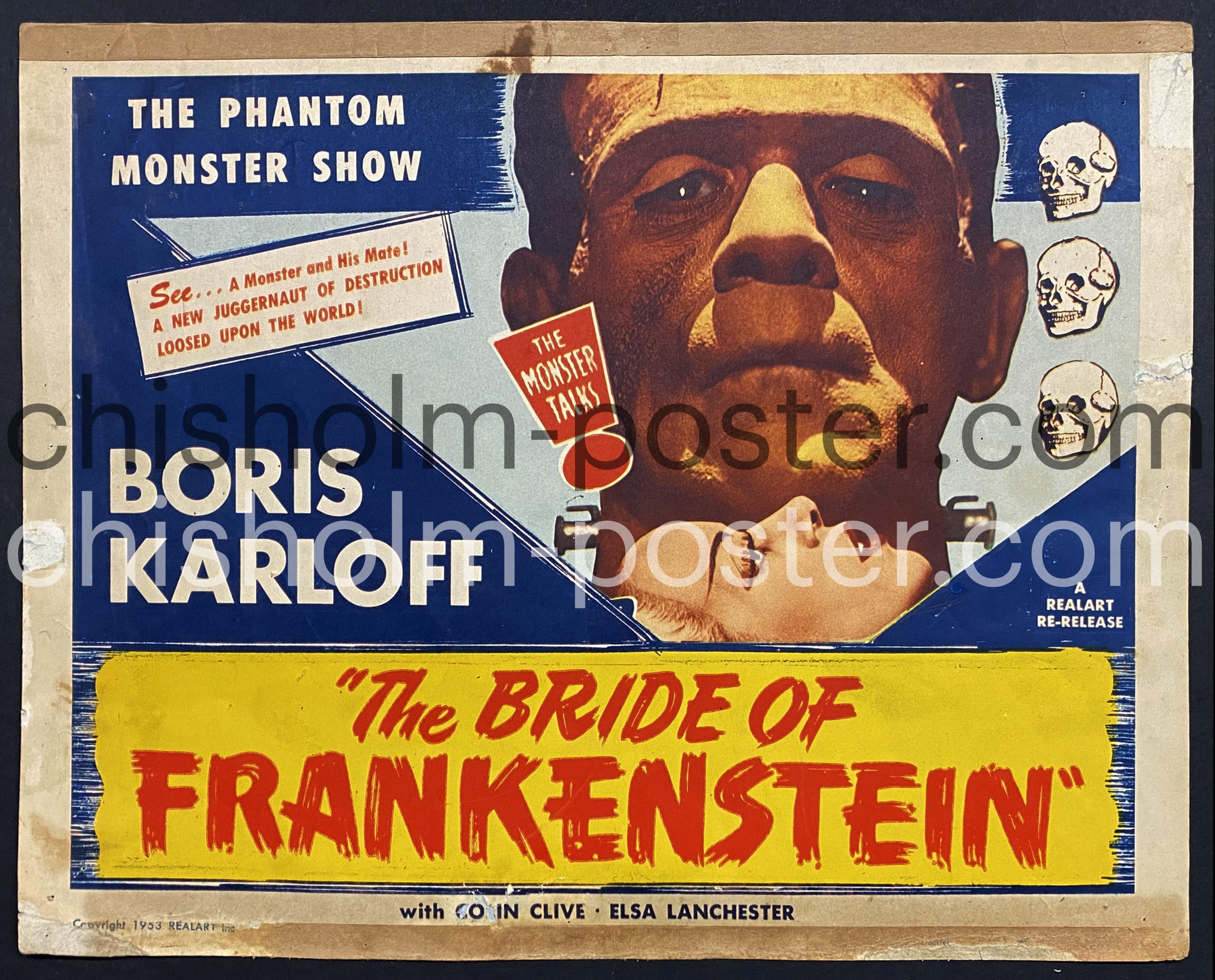 Bride of Frankenstein (1953 REALART Re-release Lobby Card) | Original ...