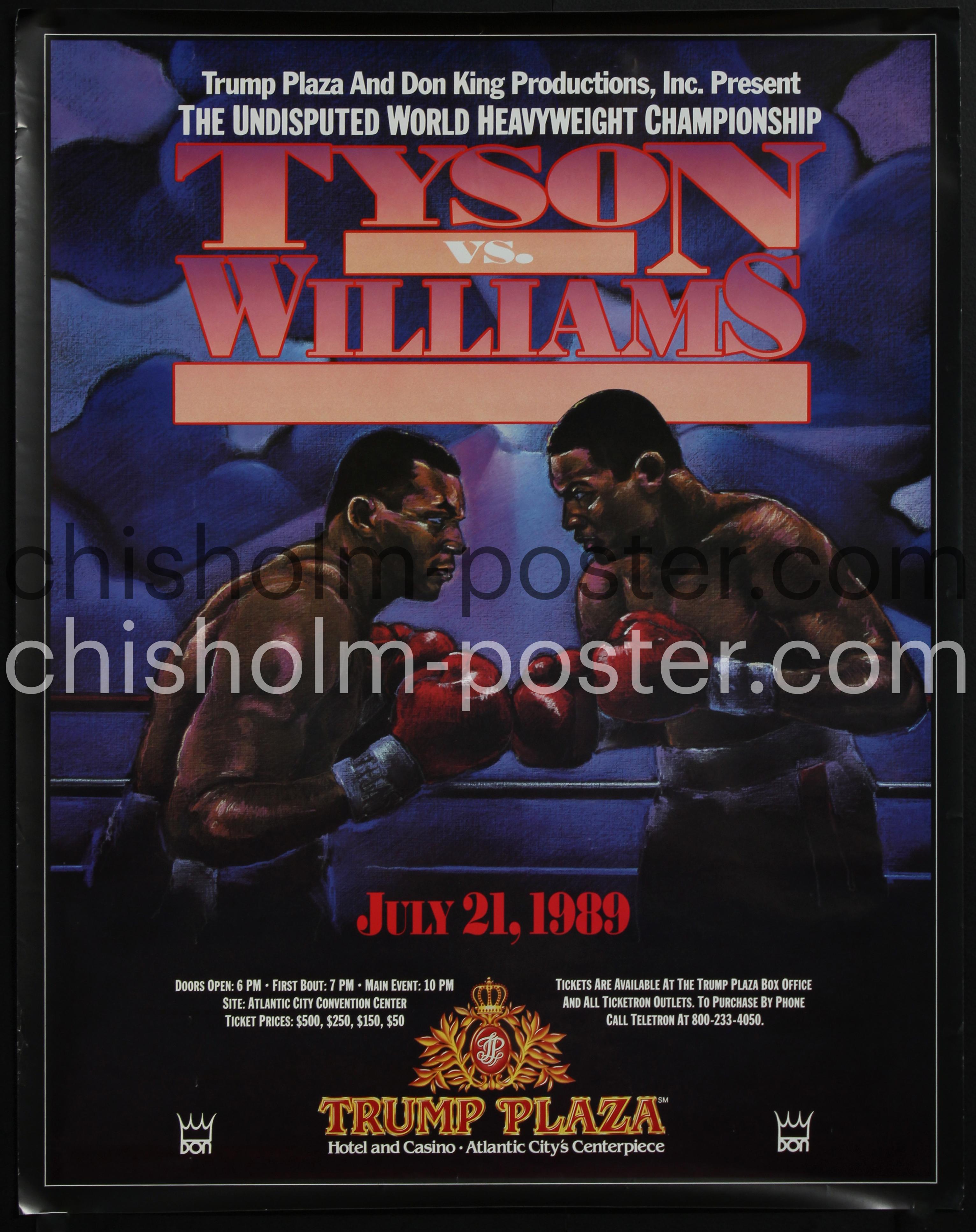 Tyson vs. Williams - Trump Plaza | Original Vintage Poster | Chisholm ...